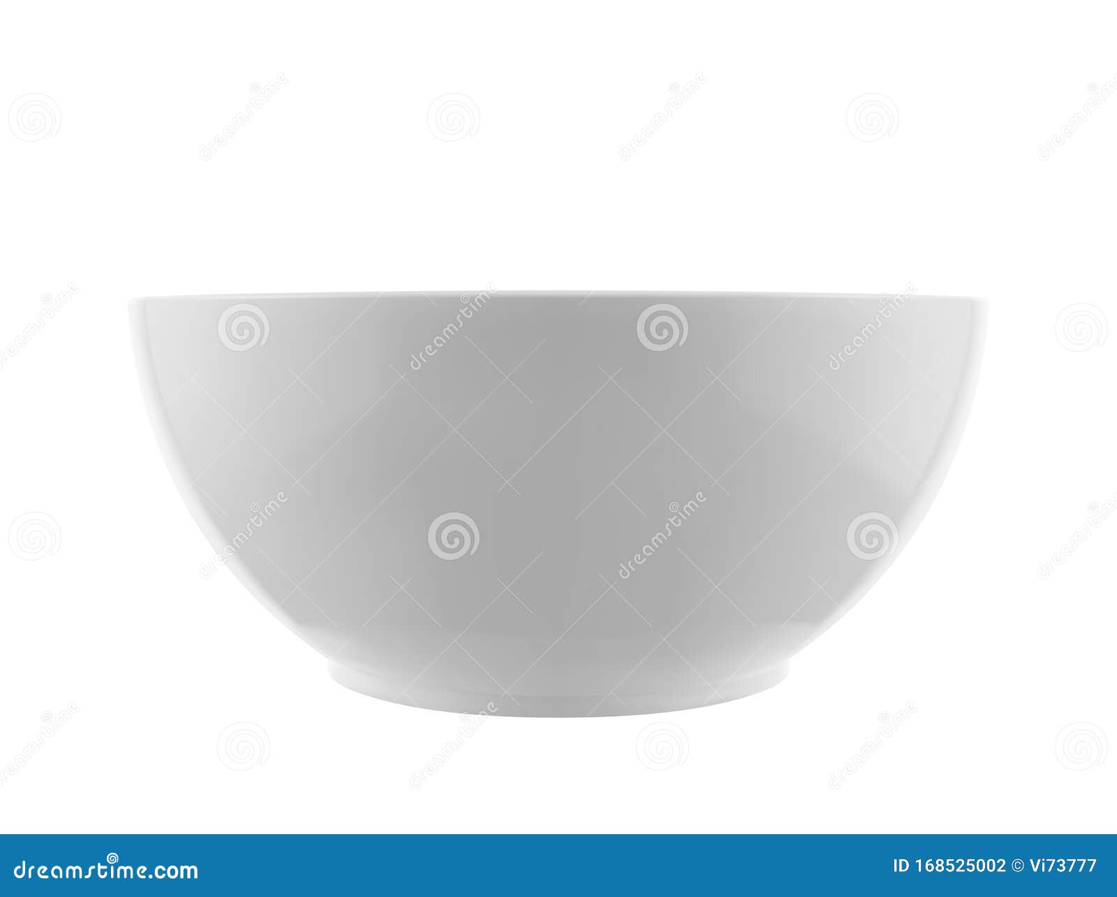 White Deep Soup Bowl Front View. Realistic Vector Illustration. Stock ...