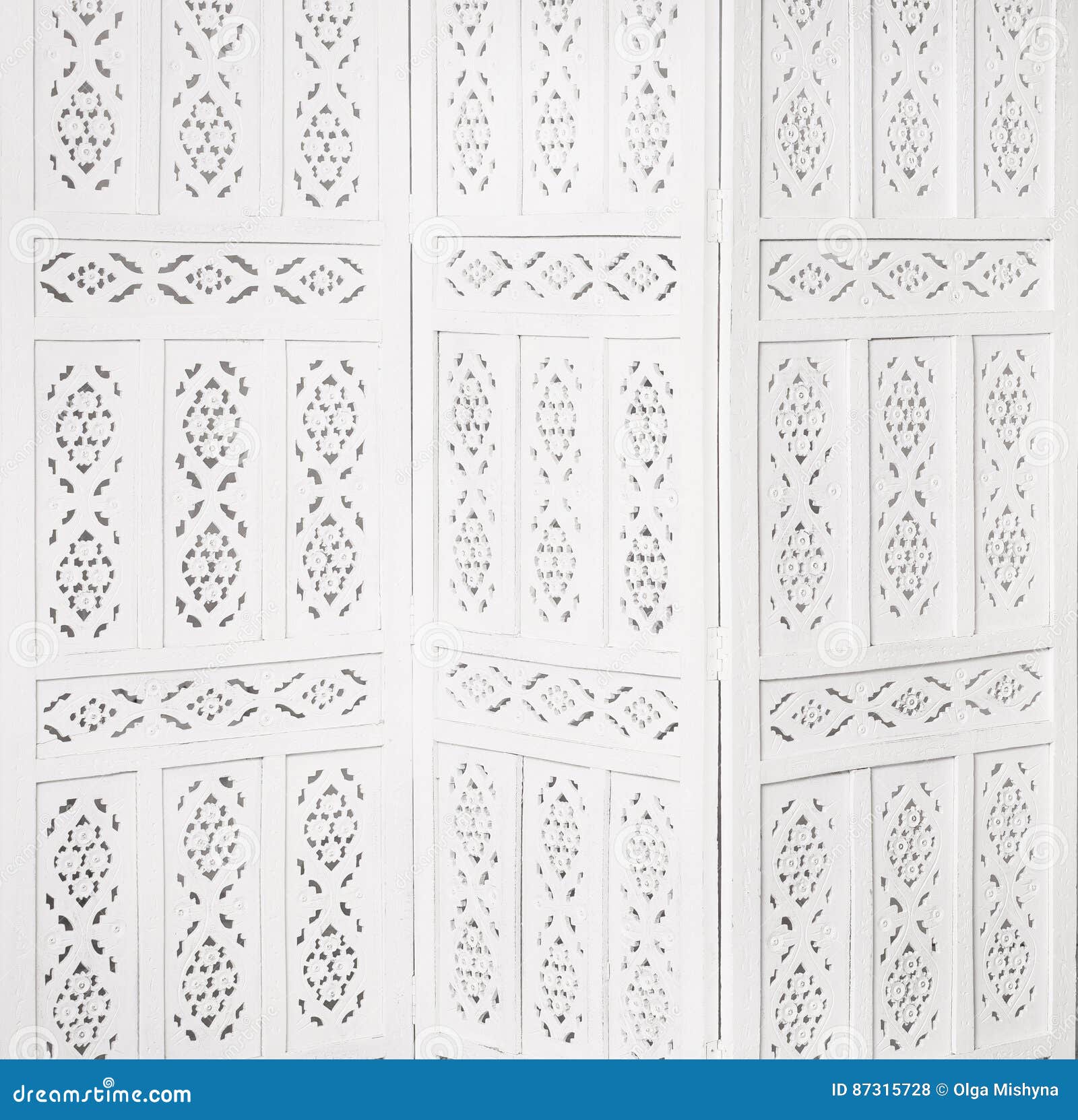 White Delicate Decorative Wood Panel. Stock Photo - Image of craft ...