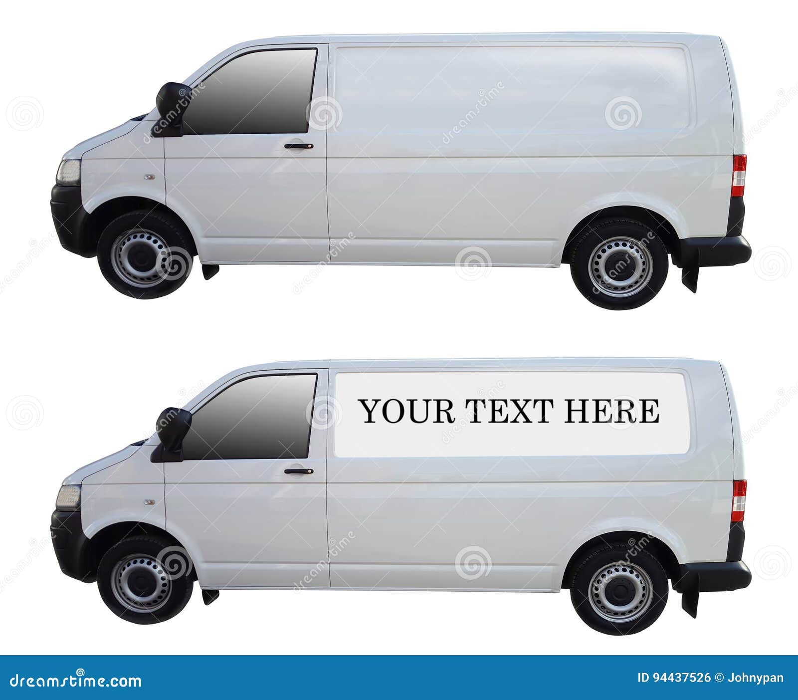 White delivery van stock photo. Image of isolated, text - 94437526