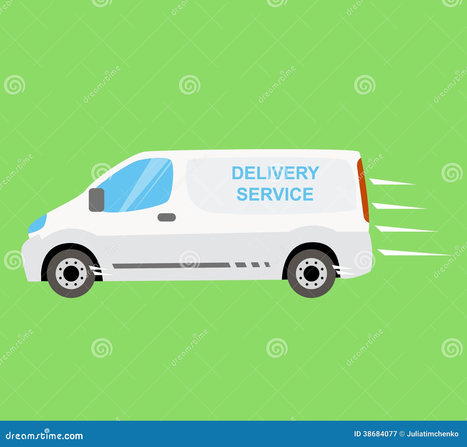 White Delivery Truck Mockup On Blue Background, Commercial Van Template ...