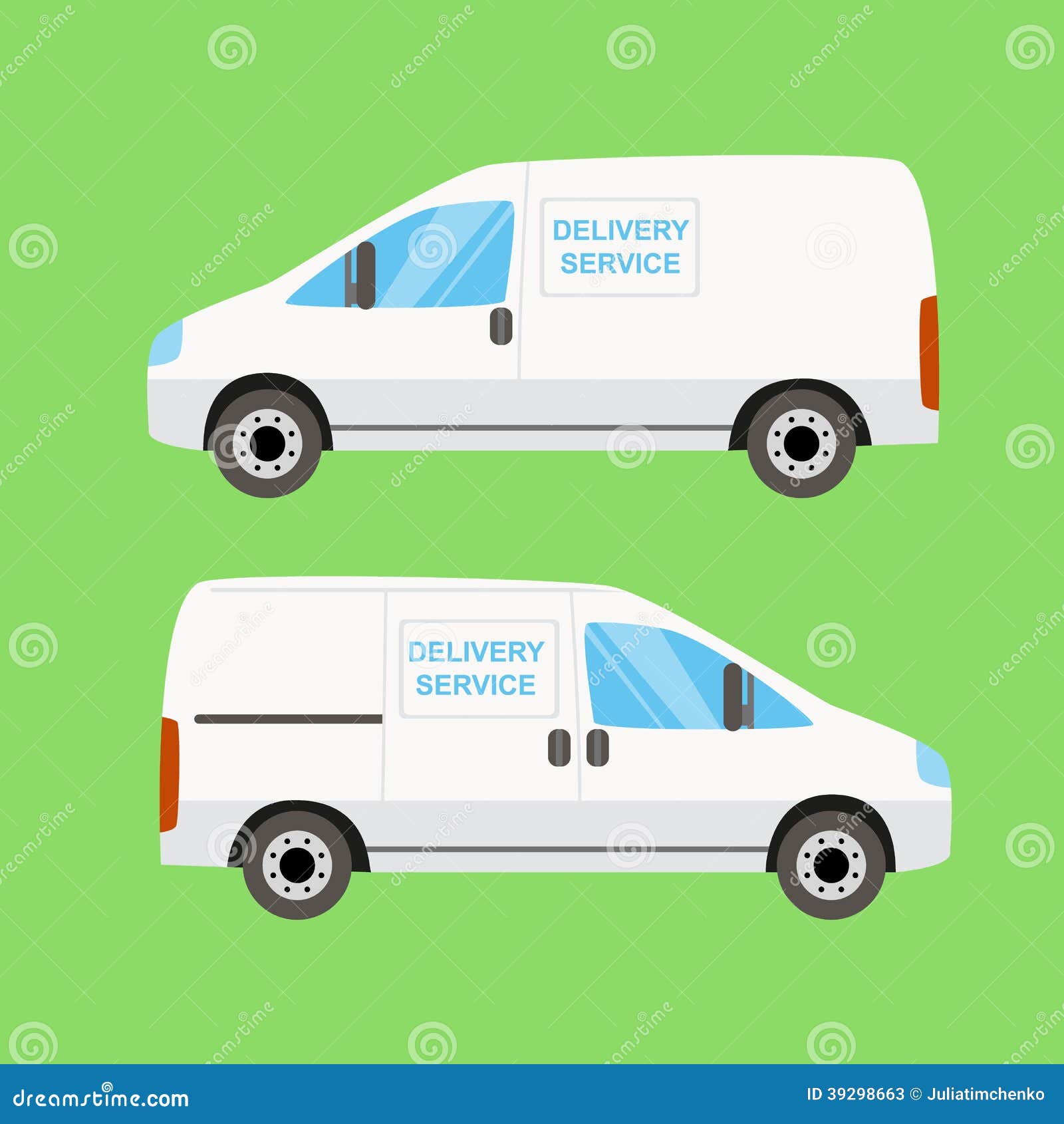 White Delivery Truck Mockup On Blue Background, Commercial Van Template ...