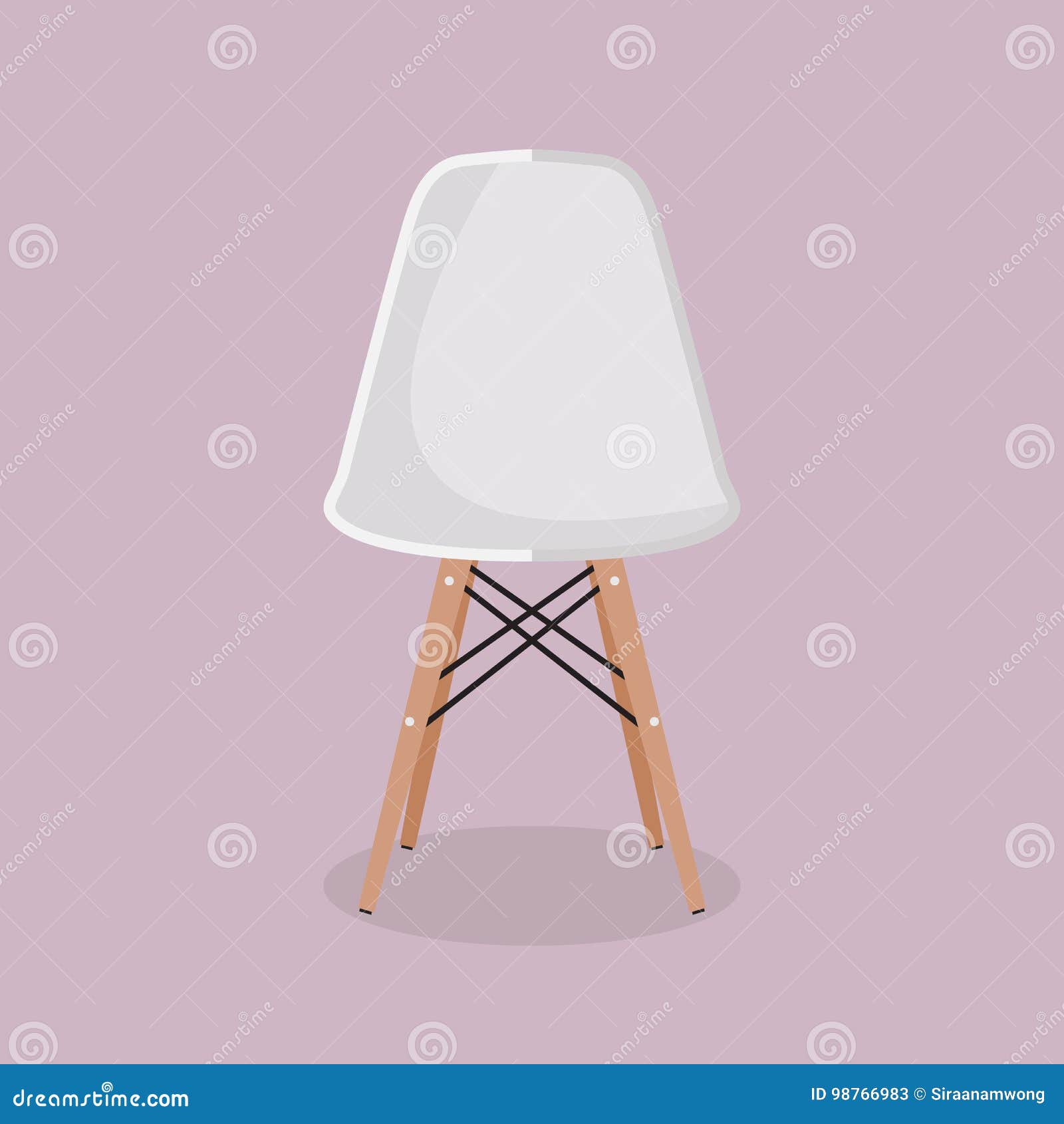 White designer chair stock vector. Illustration of living - 98766983