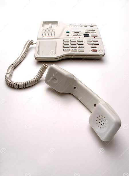 White desk or office phone stock photo. Image of telecommunication ...