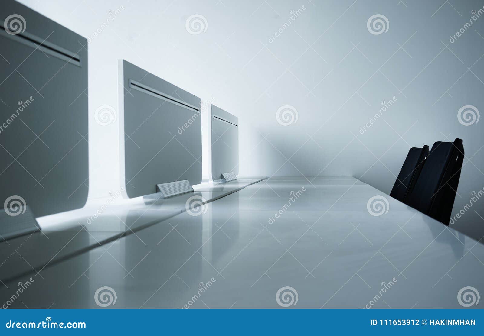 White Desk Table Office Interior. Stock Photo - Image of table ...