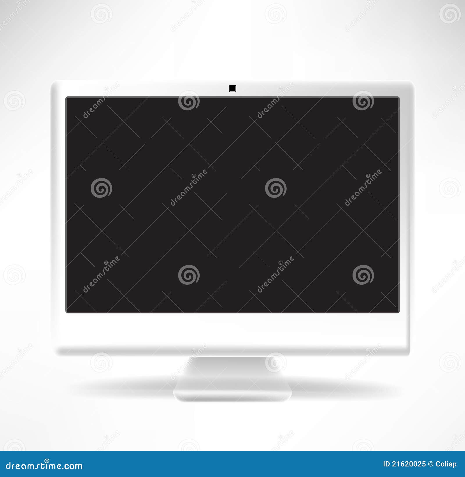 White desktop computer stock vector. Illustration of studio - 21620025