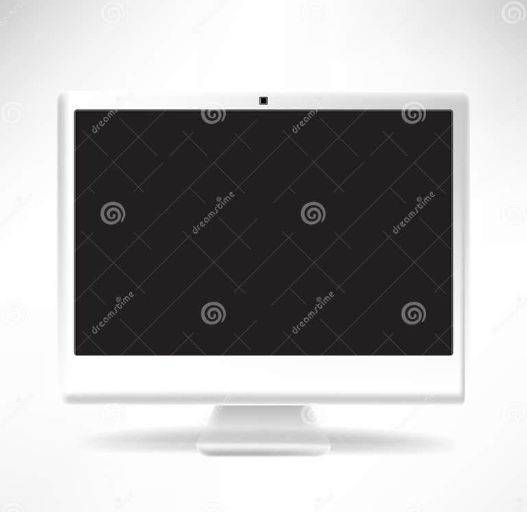 White desktop computer stock vector. Illustration of studio - 21620025