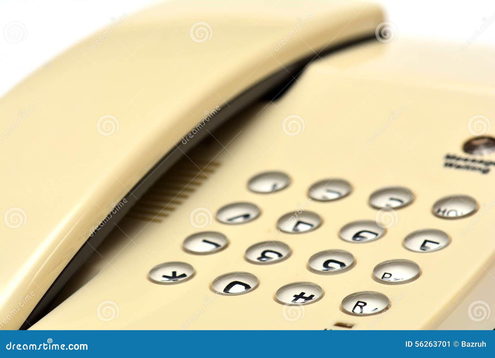 White Office Desk Telephone Stock Image - Image of center, discussion ...