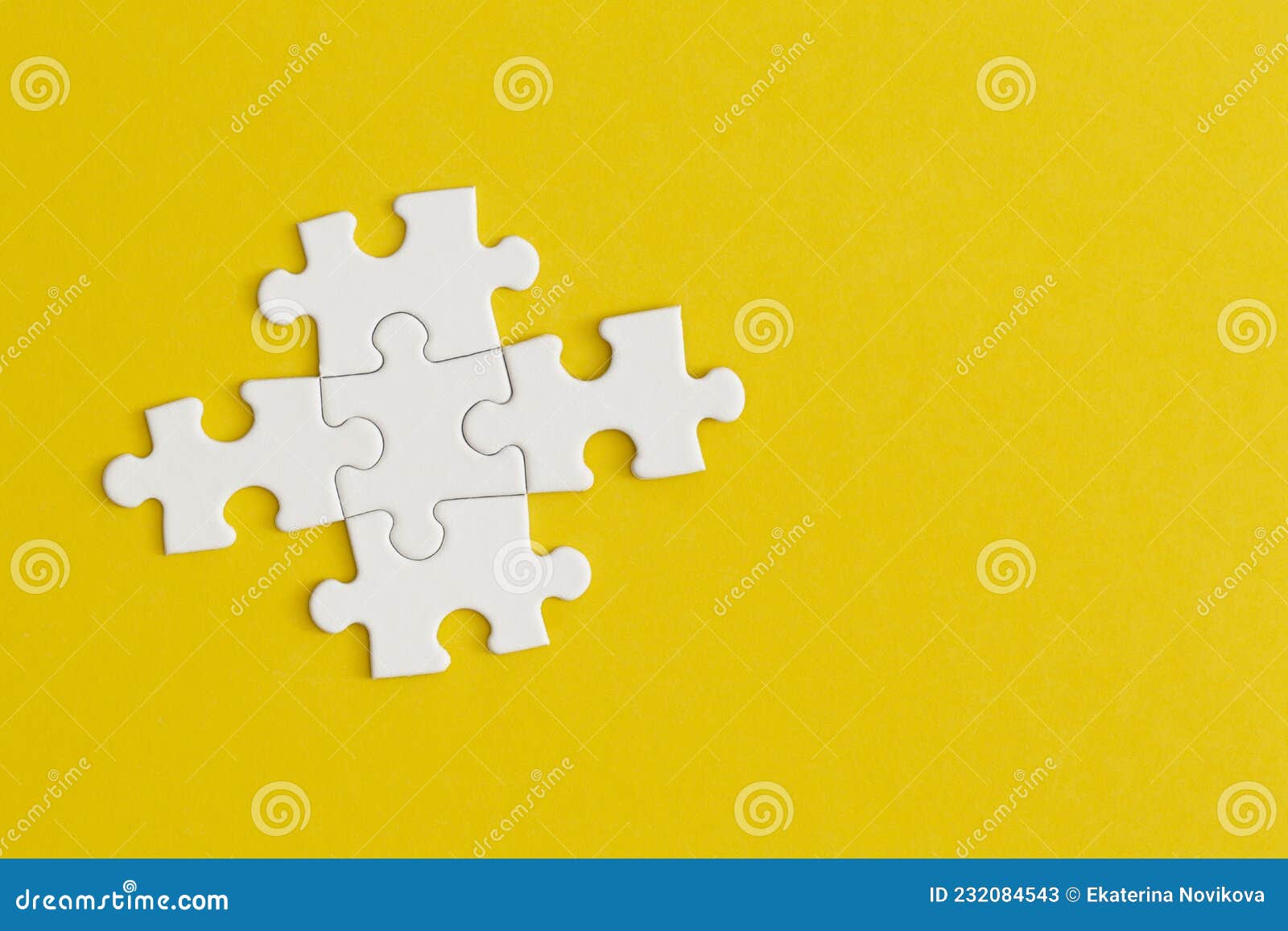 White Details of Puzzle on Yellow Background Stock Image - Image of ...