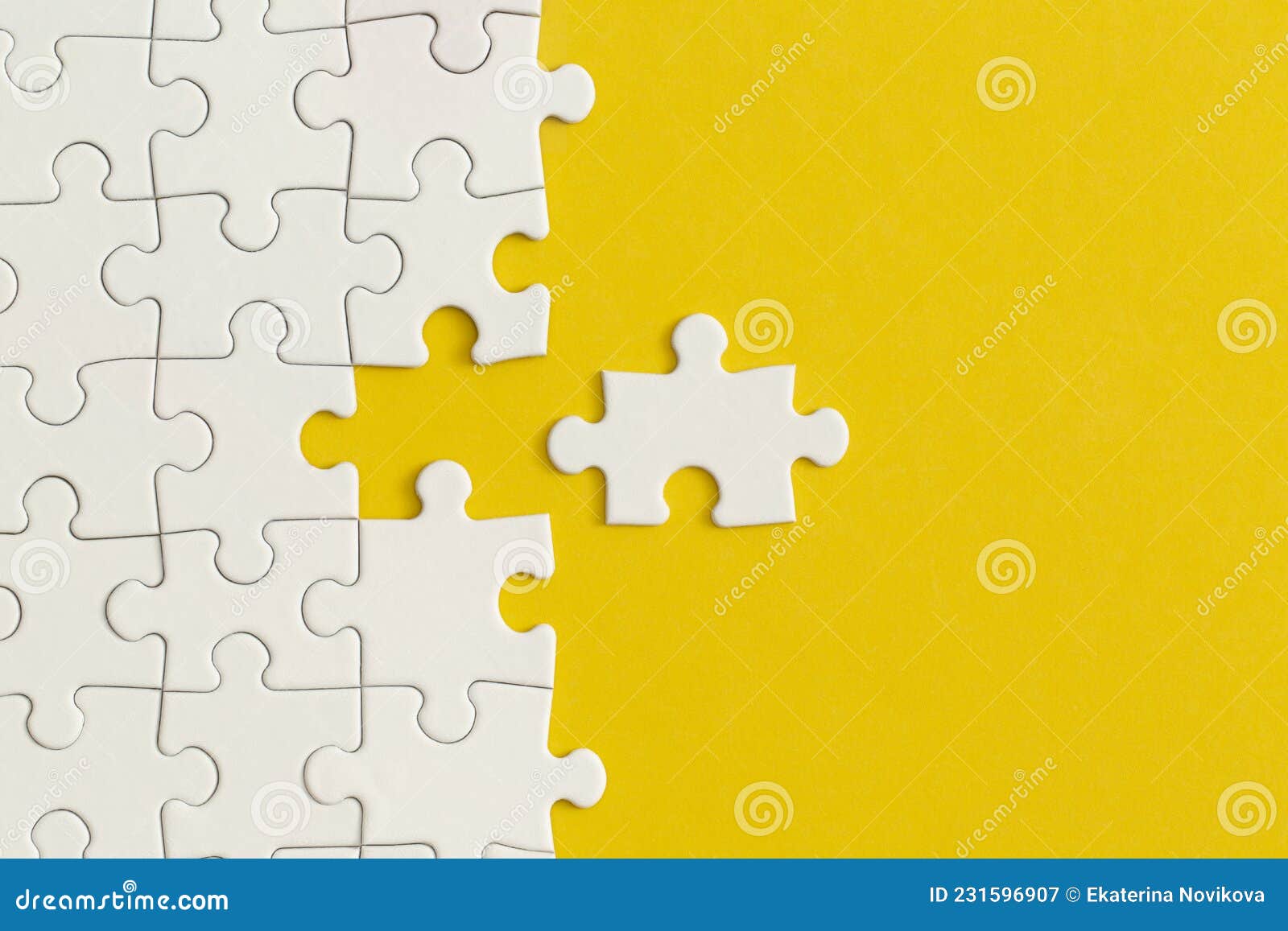 White Details Of Puzzle On Yellow Background Royalty-Free Stock Photo ...