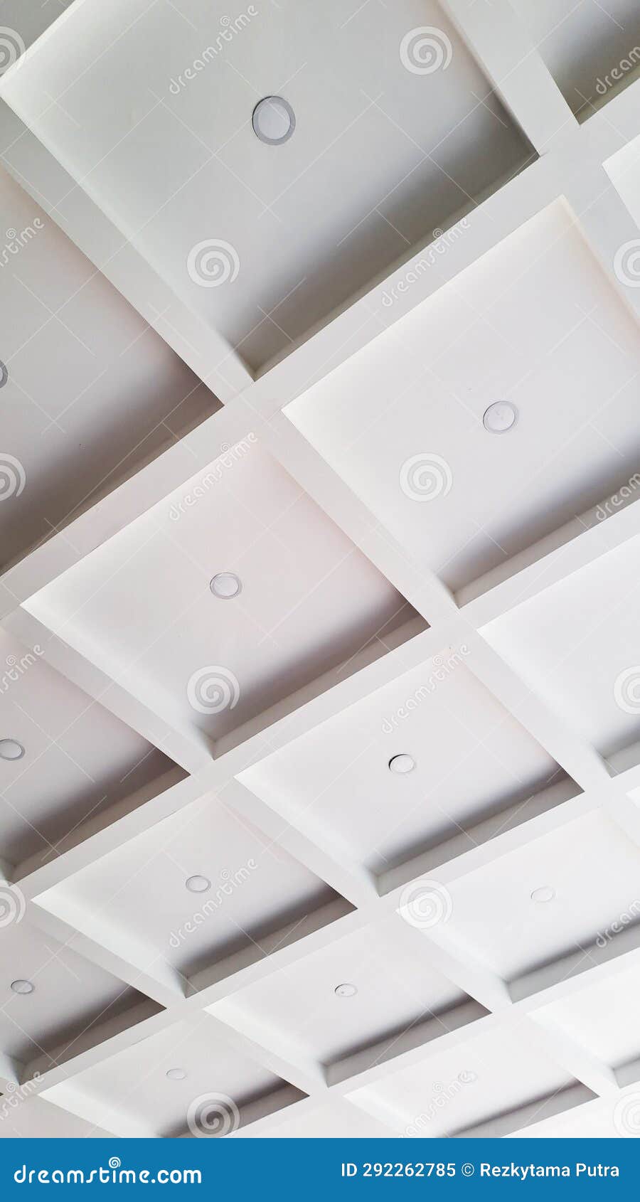 White Diagonal Pattern Ceiling Indoor Stock Image - Image of floor ...