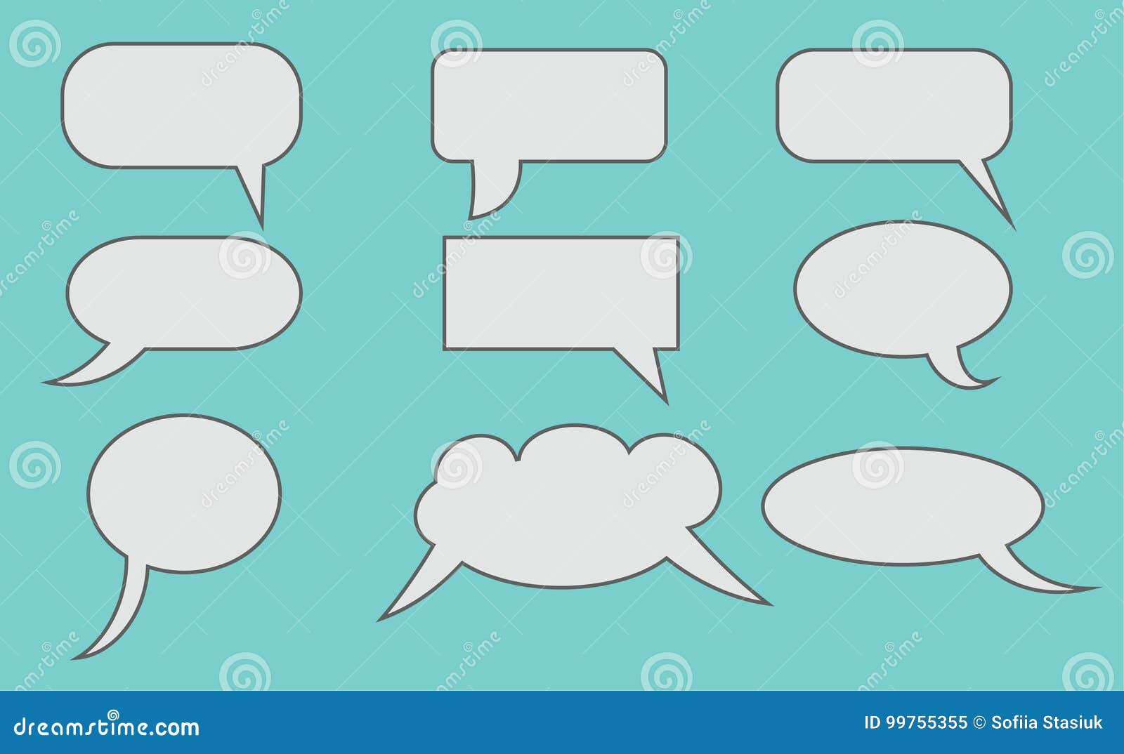 Dialog Clouds stock vector. Illustration of graphic, clouds - 99755355