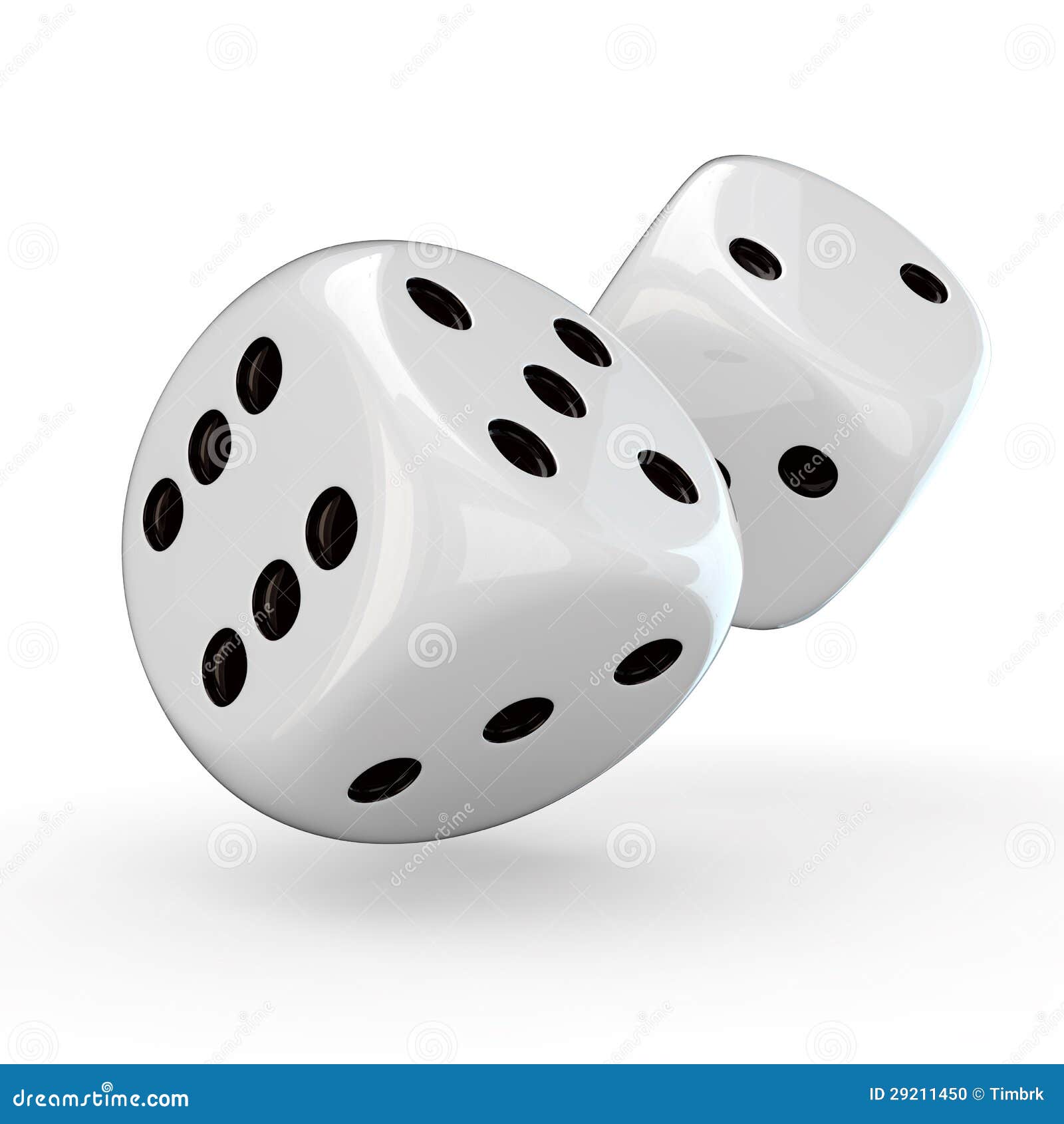 White Dice Stock Photo - Image: 29211450