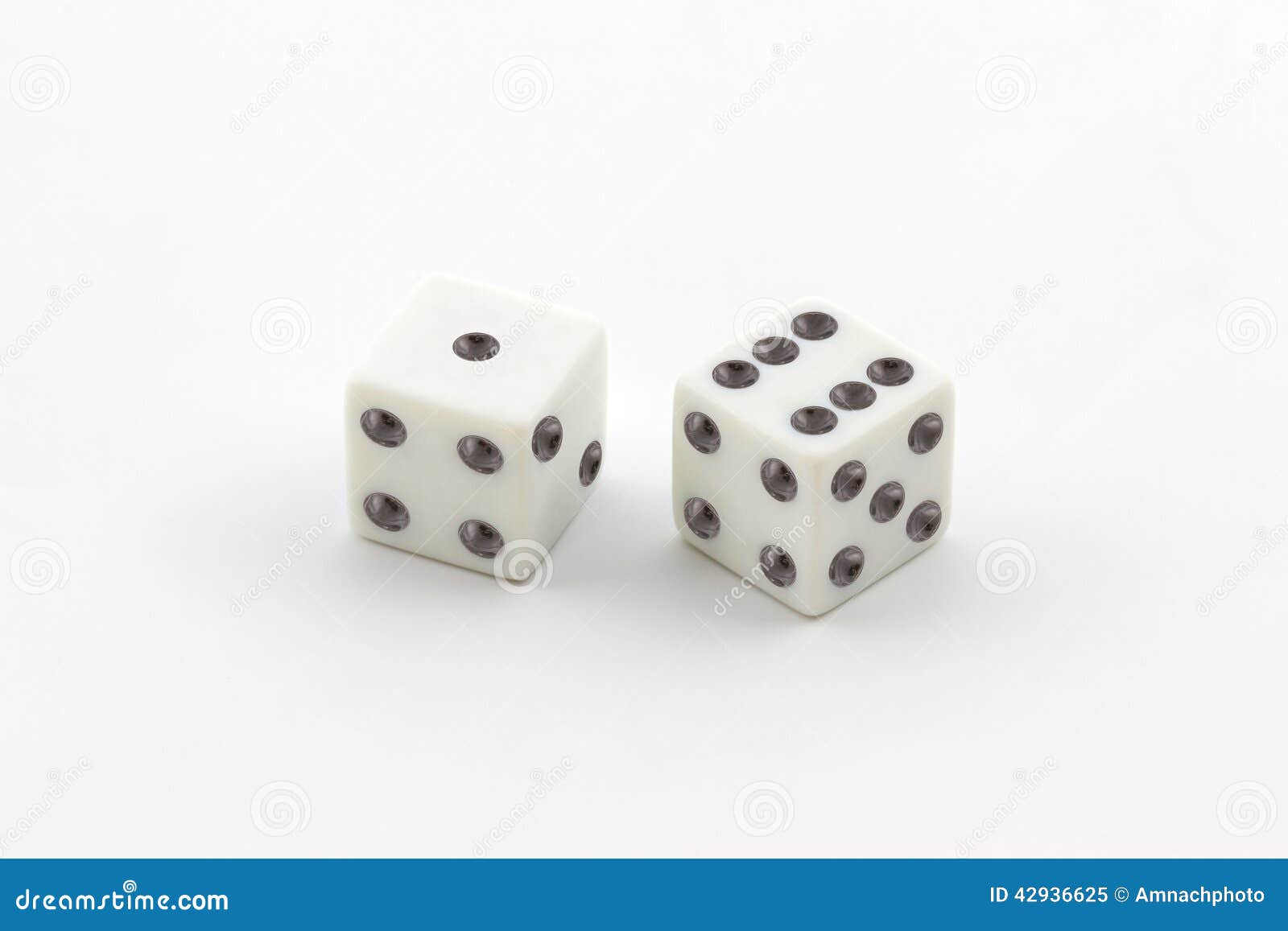 White dice. stock image. Image of decisions, luck, loss - 42936625