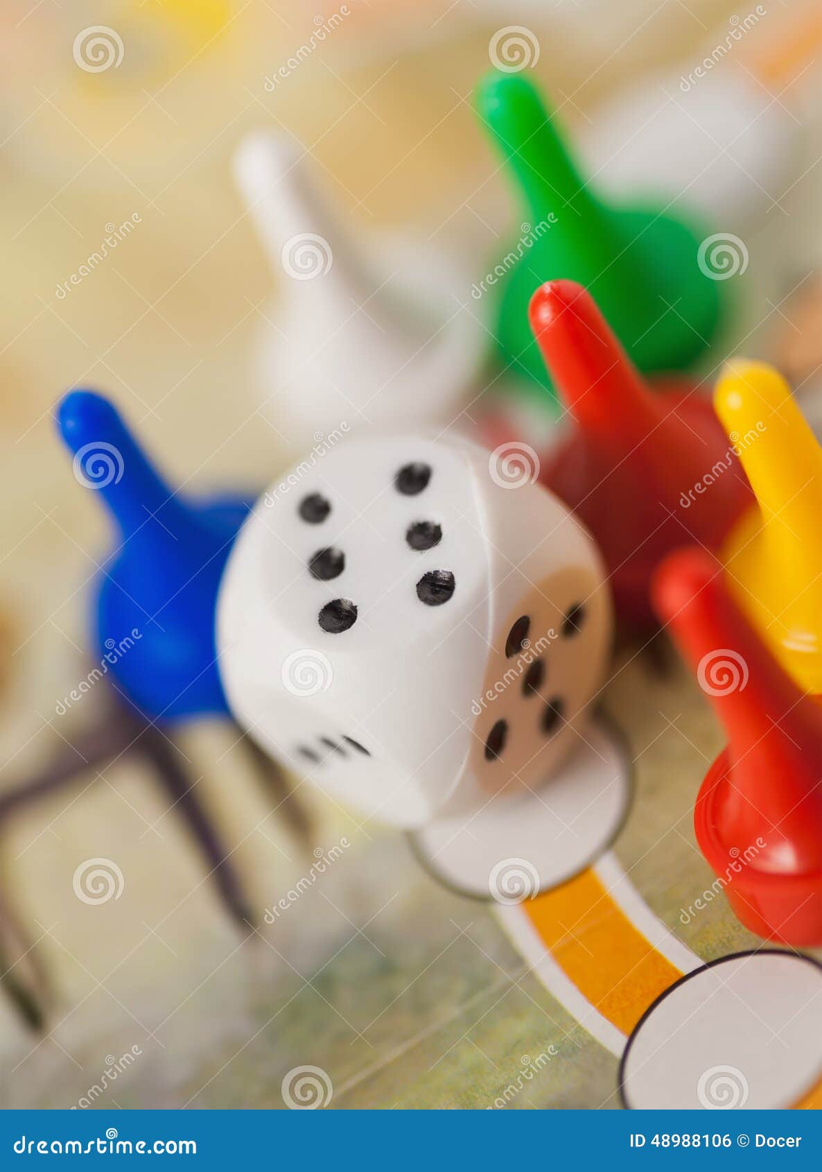 Game Field In A Backgammon With Cubes And Counters. Royalty-Free Stock ...