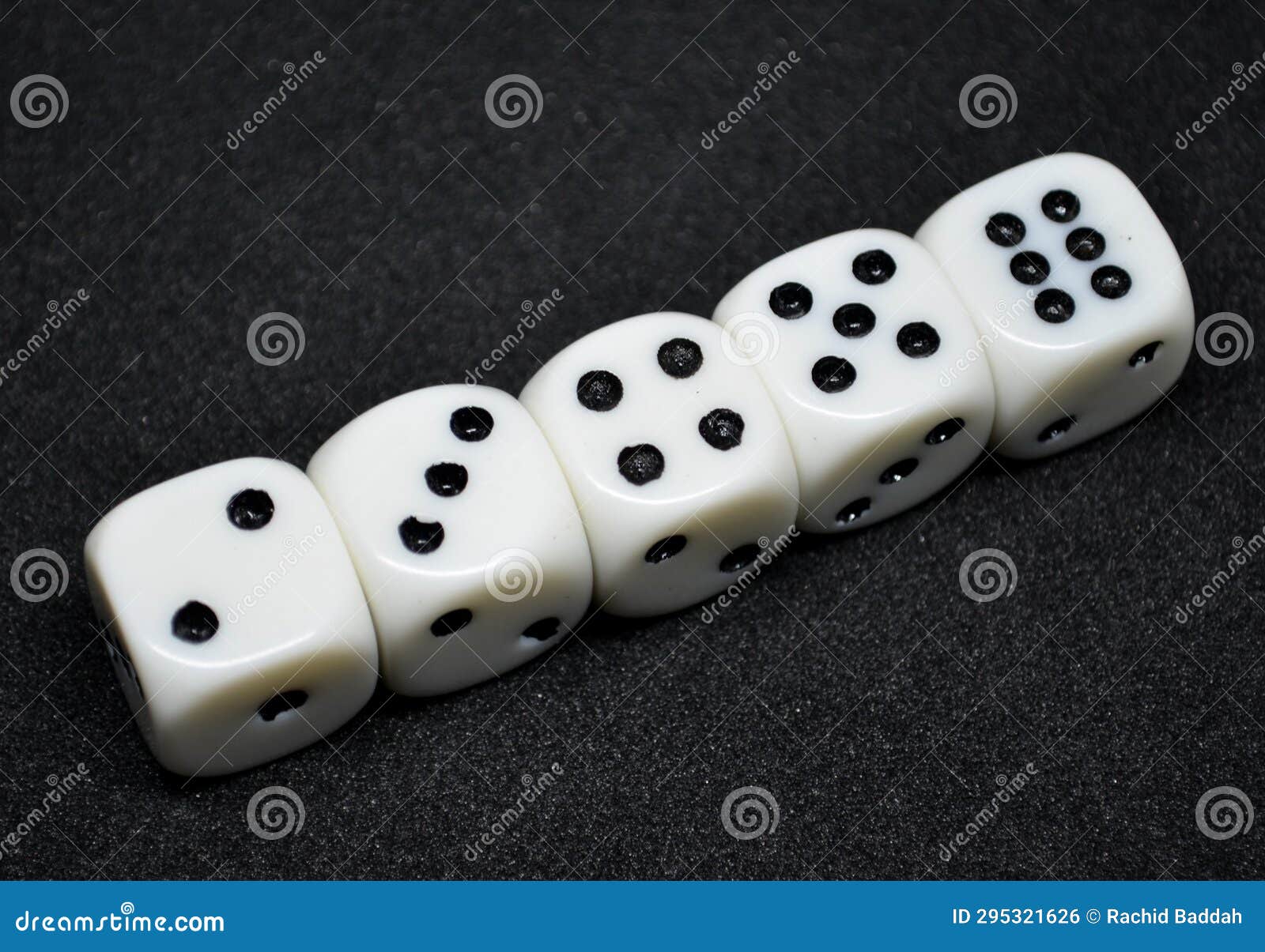 White Dice,cube-shaped Gaming Accessories, on Black Background Stock ...