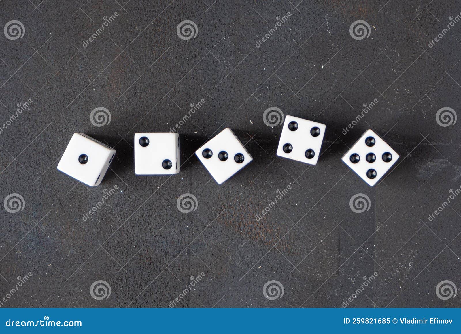 White Dice Disorganized Over Black Background Stock Image - Image of ...