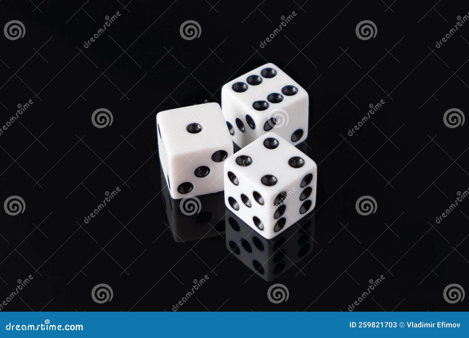 White Dice Disorganized Over Black Background Stock Image - Image of ...