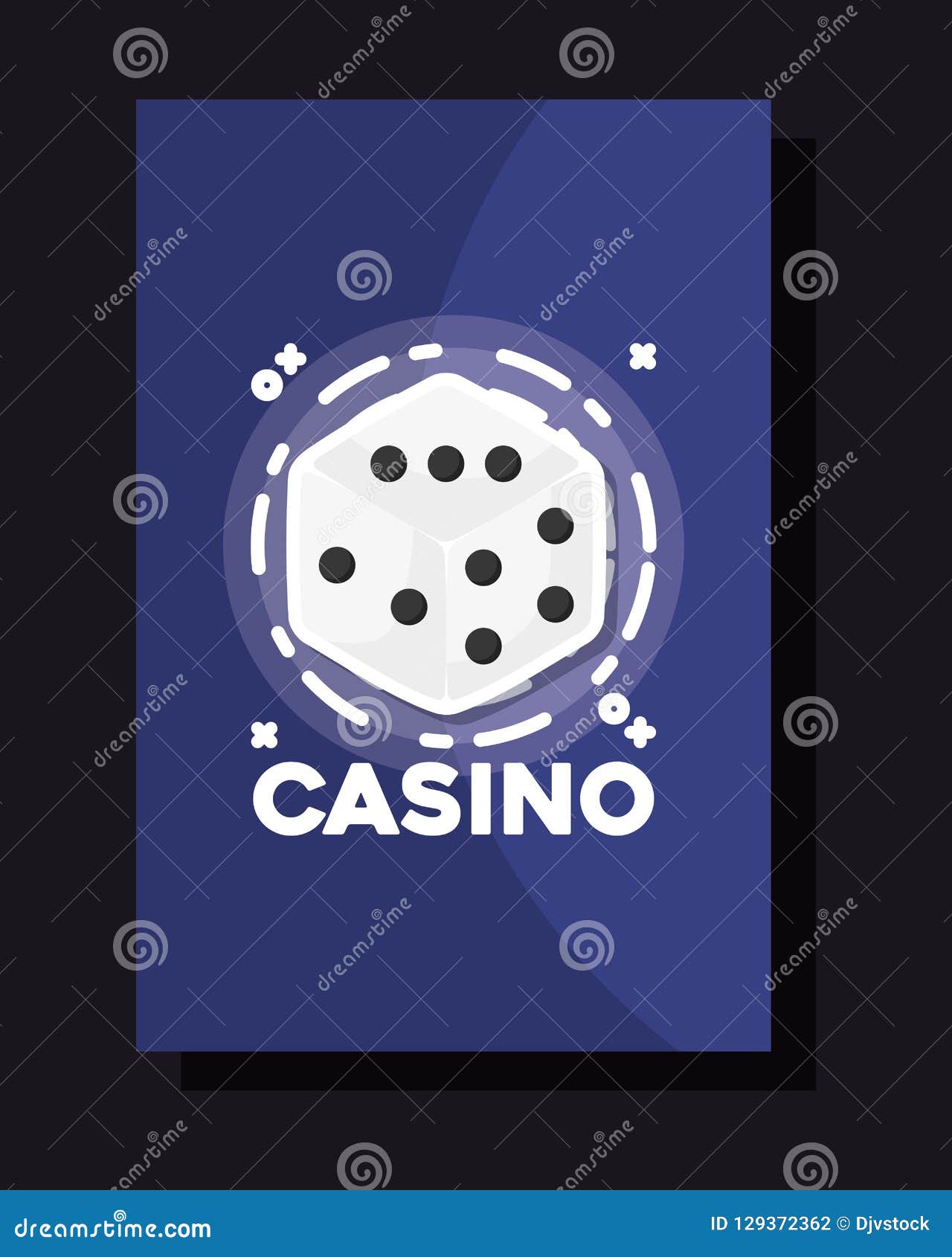 White Dice Frame Gamble Casino Stock Vector - Illustration of strokes ...