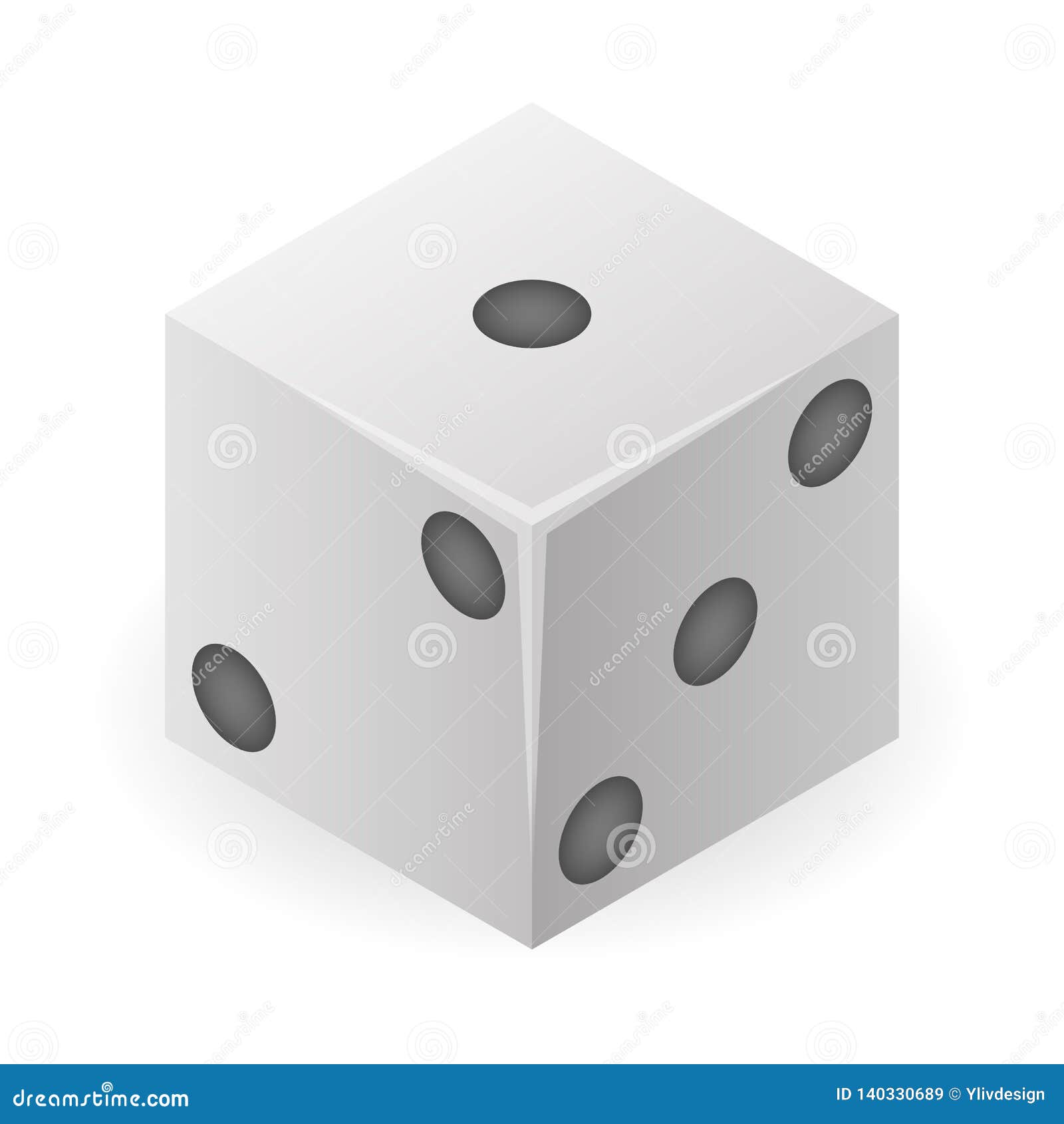 White Dice Icon, Isometric Style Stock Vector - Illustration of icon ...