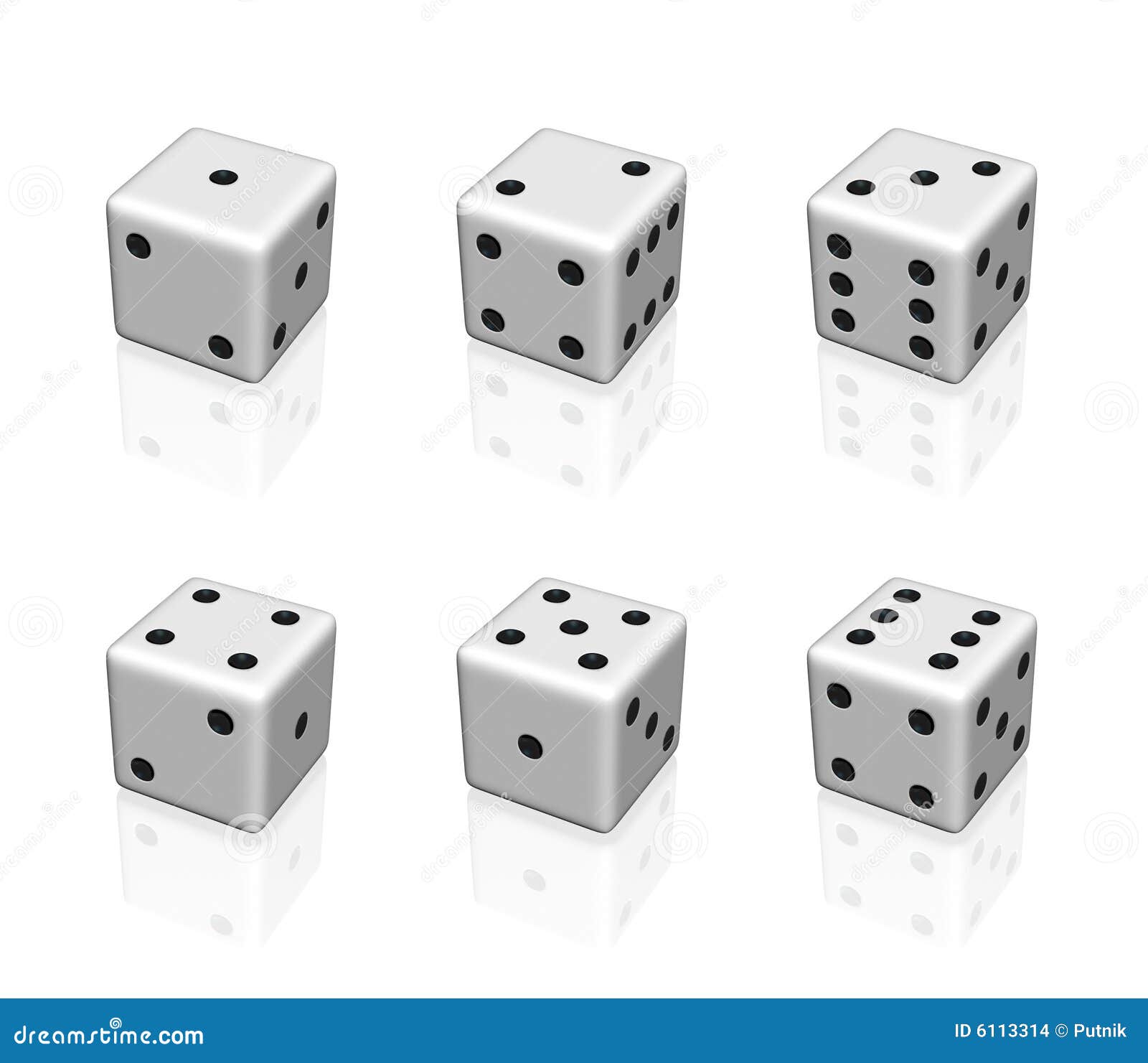 White dice set stock illustration. Illustration of cube - 6113314