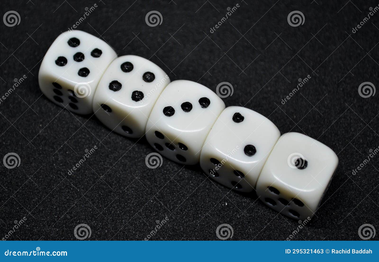 White Dice,cube-shaped Gaming Accessories, on Black Background Stock ...
