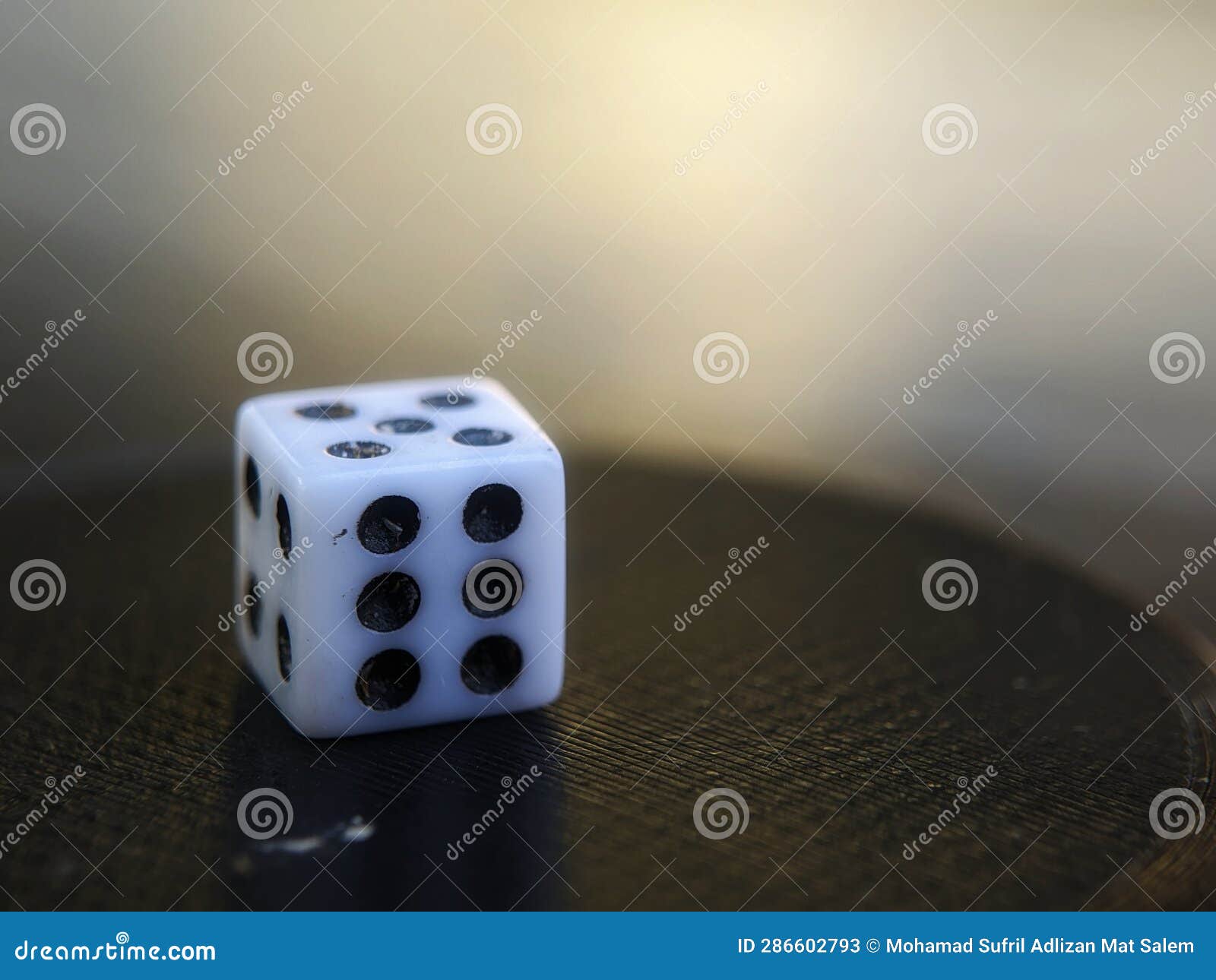 A White Dice on the Surface of the Floor. Stock Image - Image of casino ...