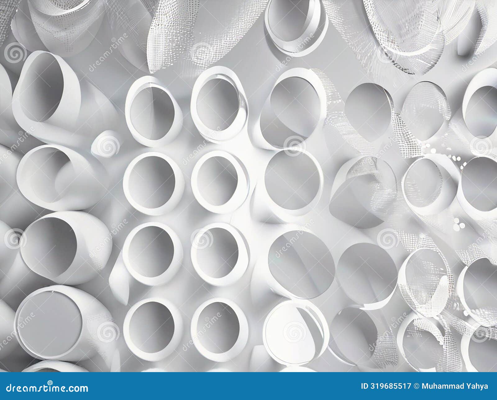 White Digital Art, Abstract Background Stock Illustration ...