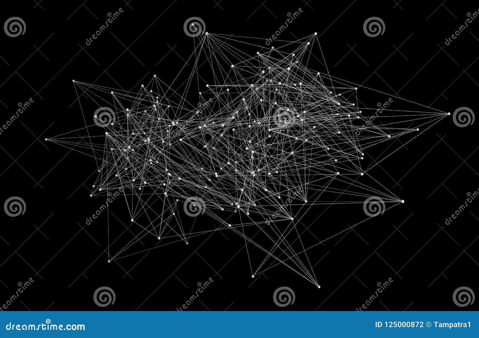 White Digital Data and Network Connection Triangle Lines in Tech Stock ...