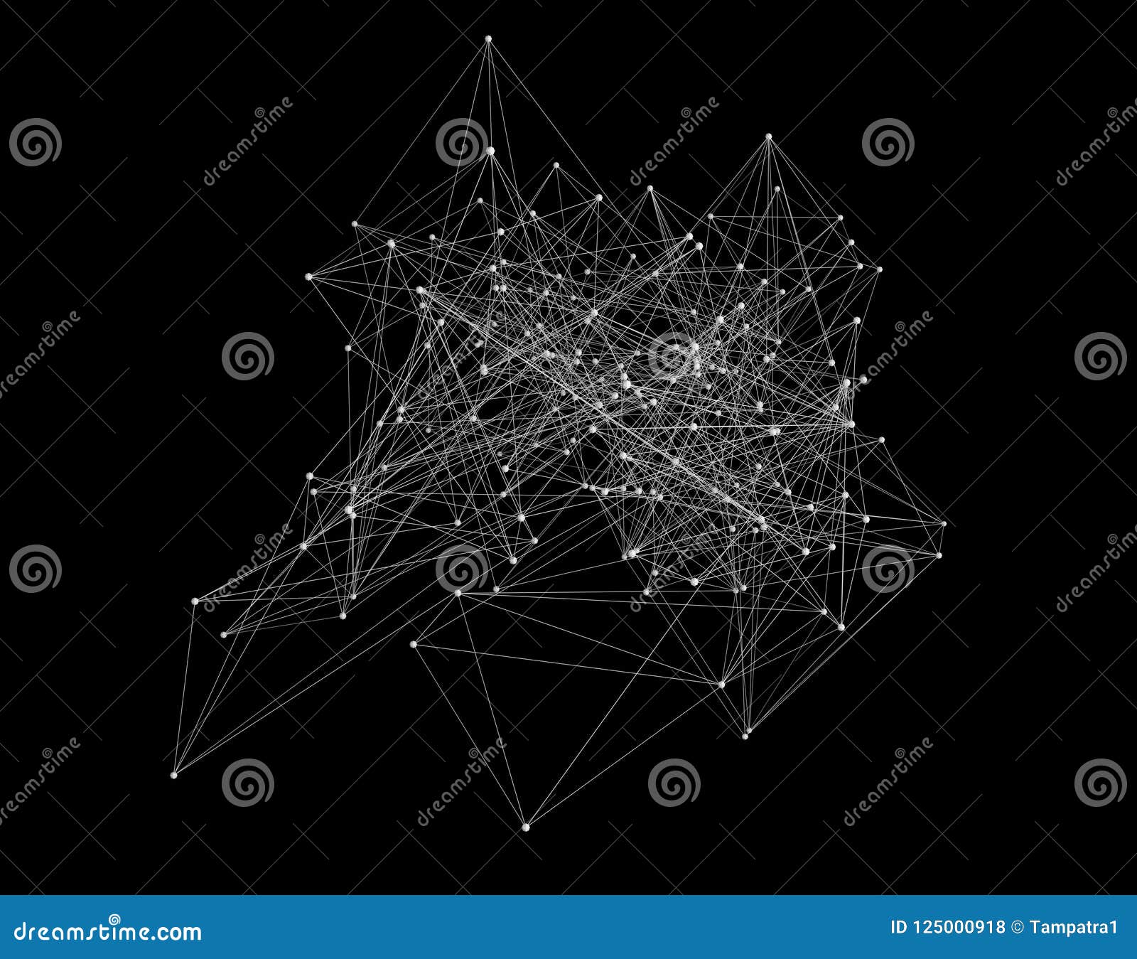White Digital Data and Network Connection Triangle Lines in Tech Stock ...