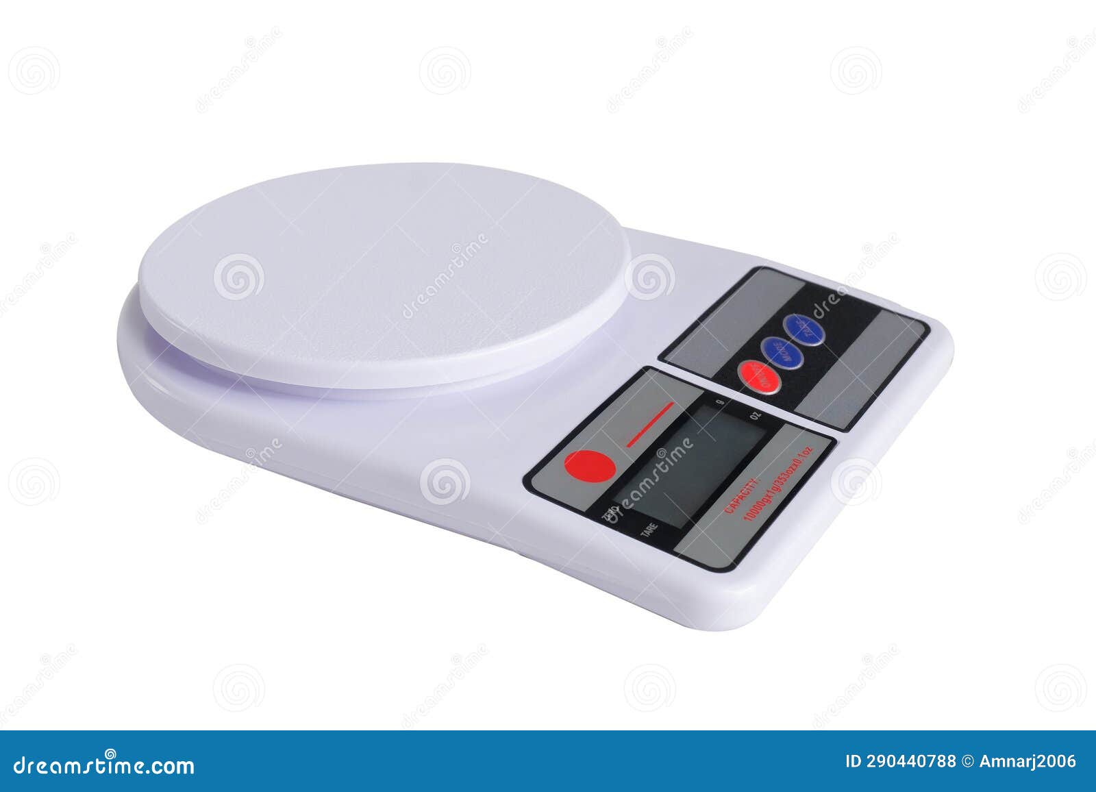 White Digital Kitchen Scale Machine for Weighing .clipping Path Stock ...