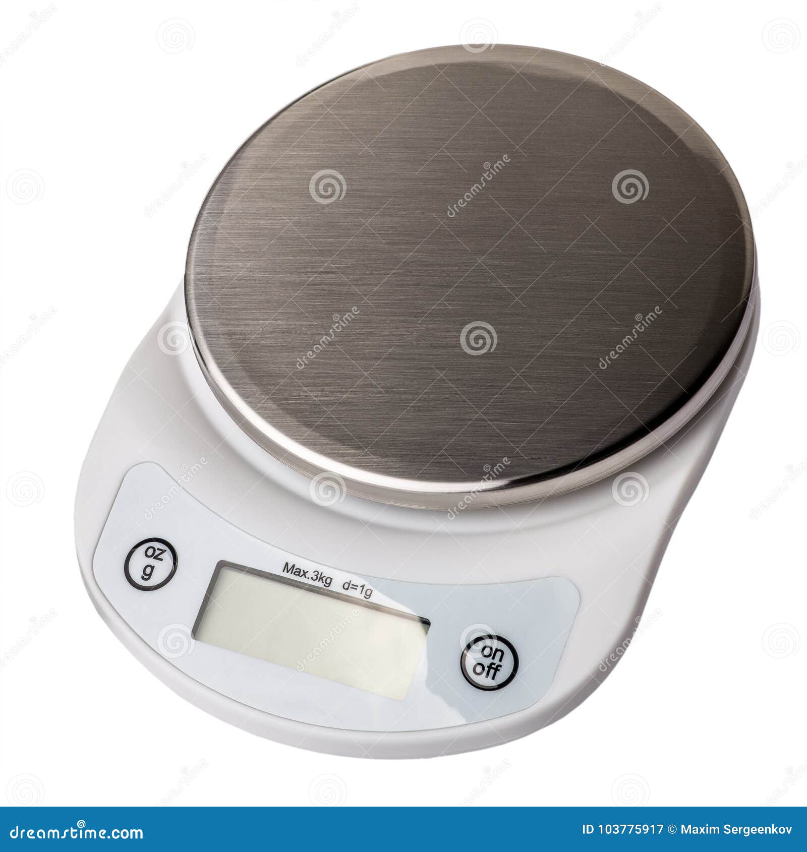 White Digital Kitchen Scales Stock Image - Image of kilogram, diet ...