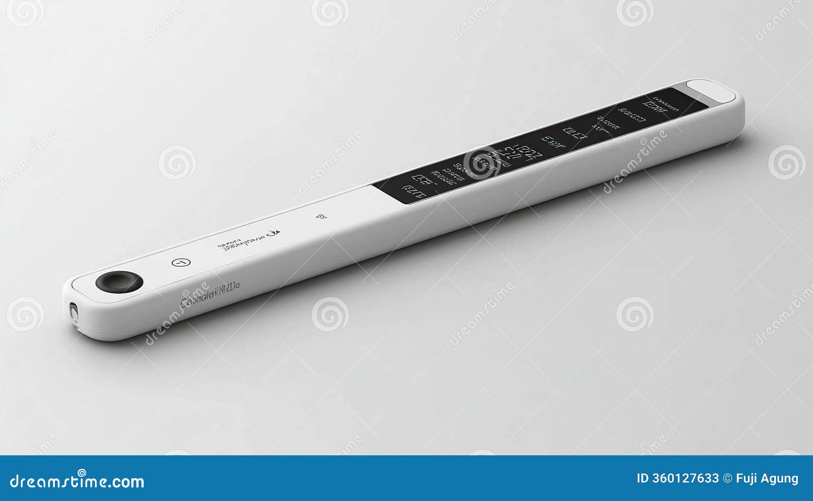 White Digital Pen Displays Text on Screen, Studio Shot, Minimal ...