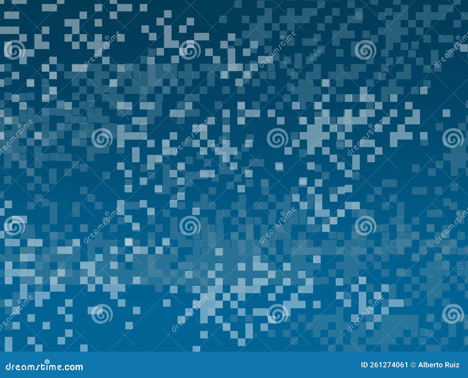 White Digital Pixels Over Blue Background Stock Illustration - Illustration of colorful ...