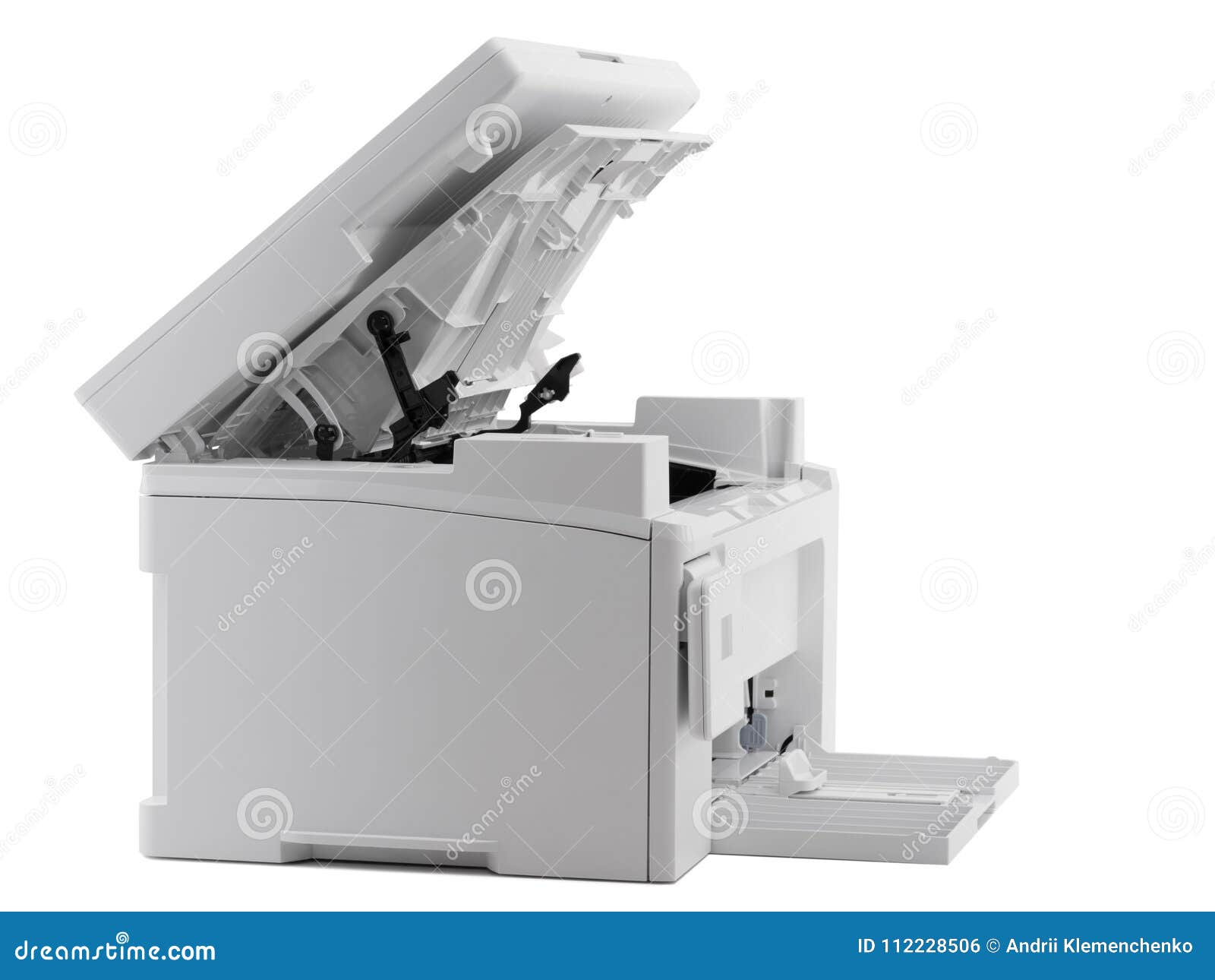 White Digital Printer Isolated on White Background Stock Photo - Image ...
