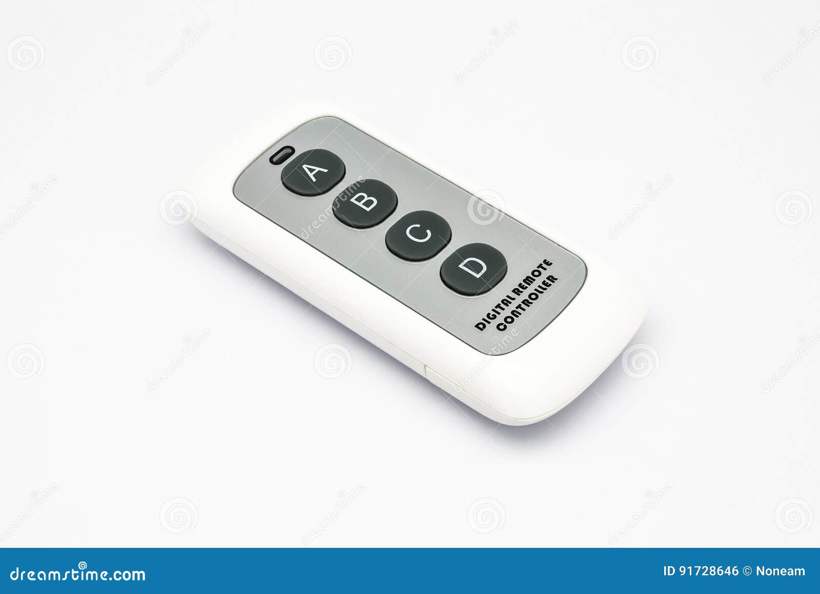 White Digital Remote Controller, Four Buttons Stock Photo - Image of ...