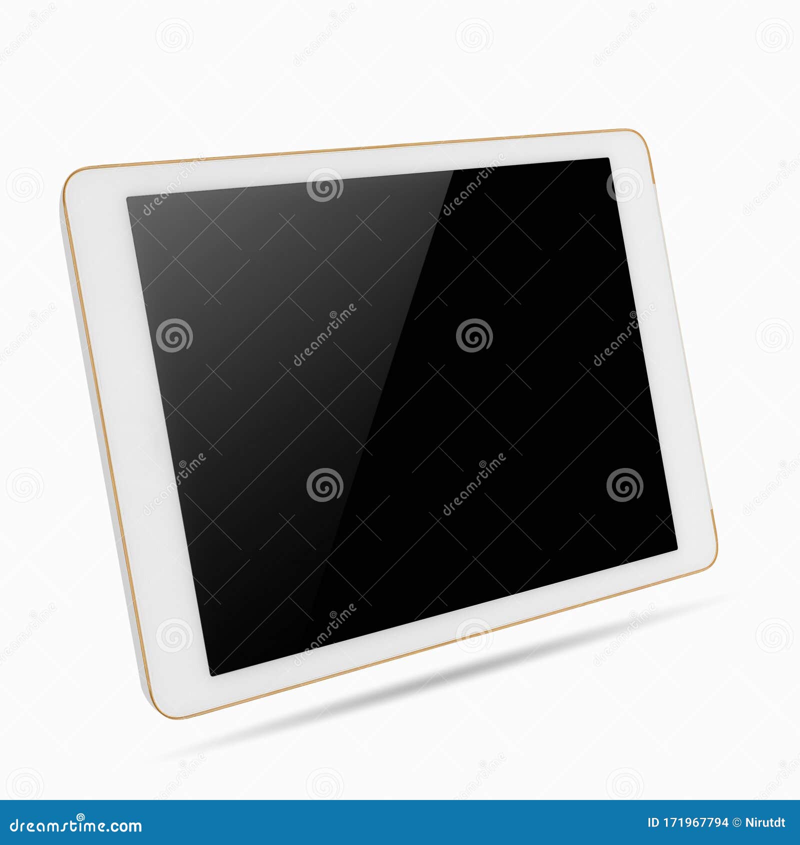 White Digital Tablet Isolated Stock Photo - Image of computer, monitor ...