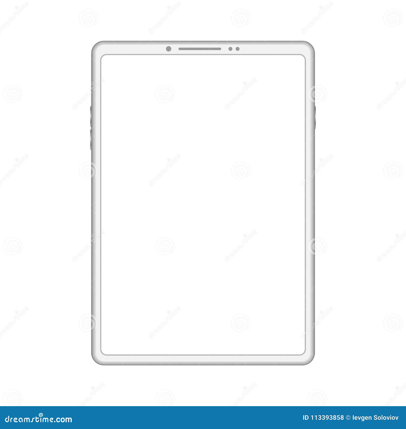 White digital tablet stock vector. Illustration of computer - 113393858
