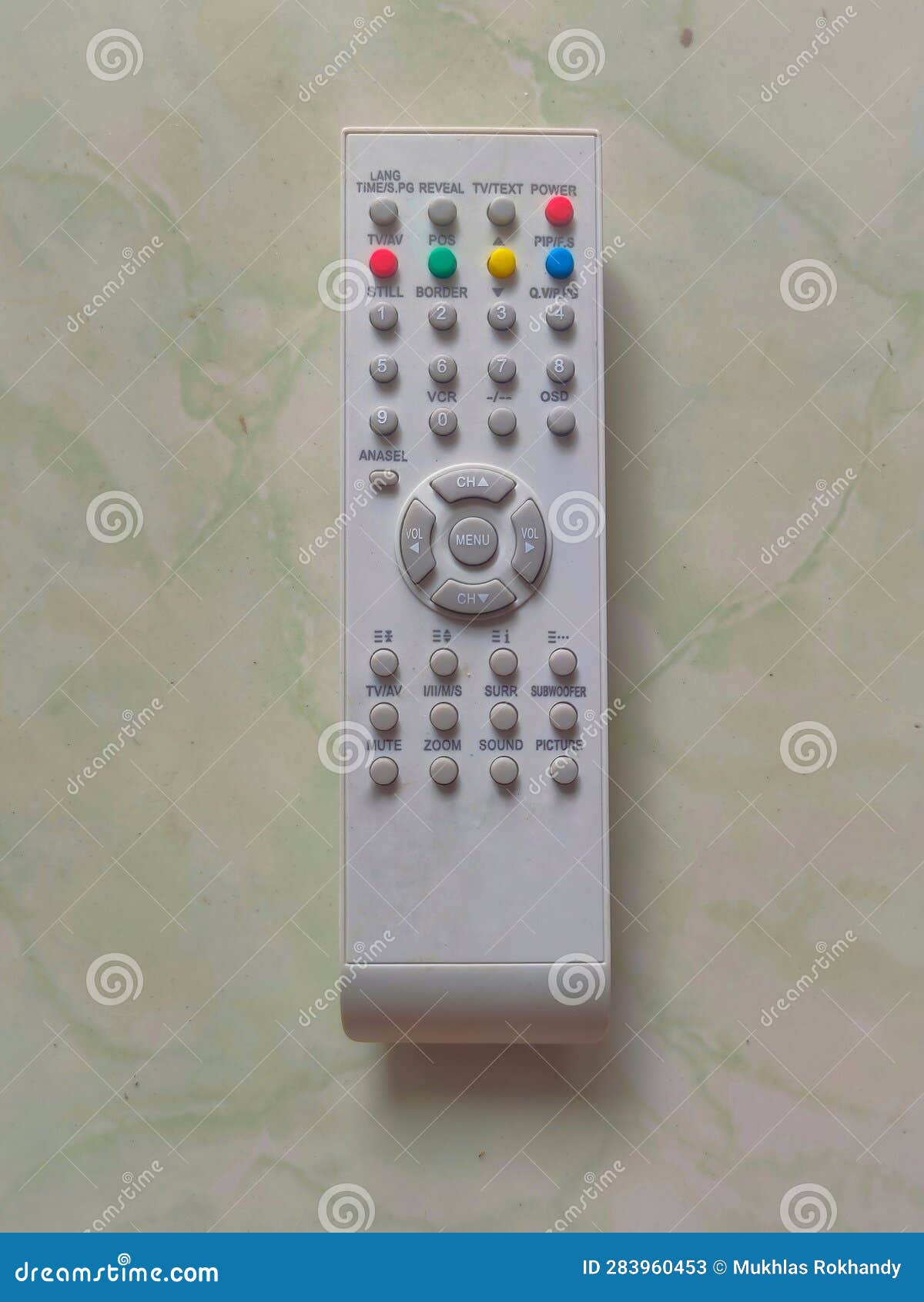 White Digital Television Remote Used To Control Television Broadcasts ...