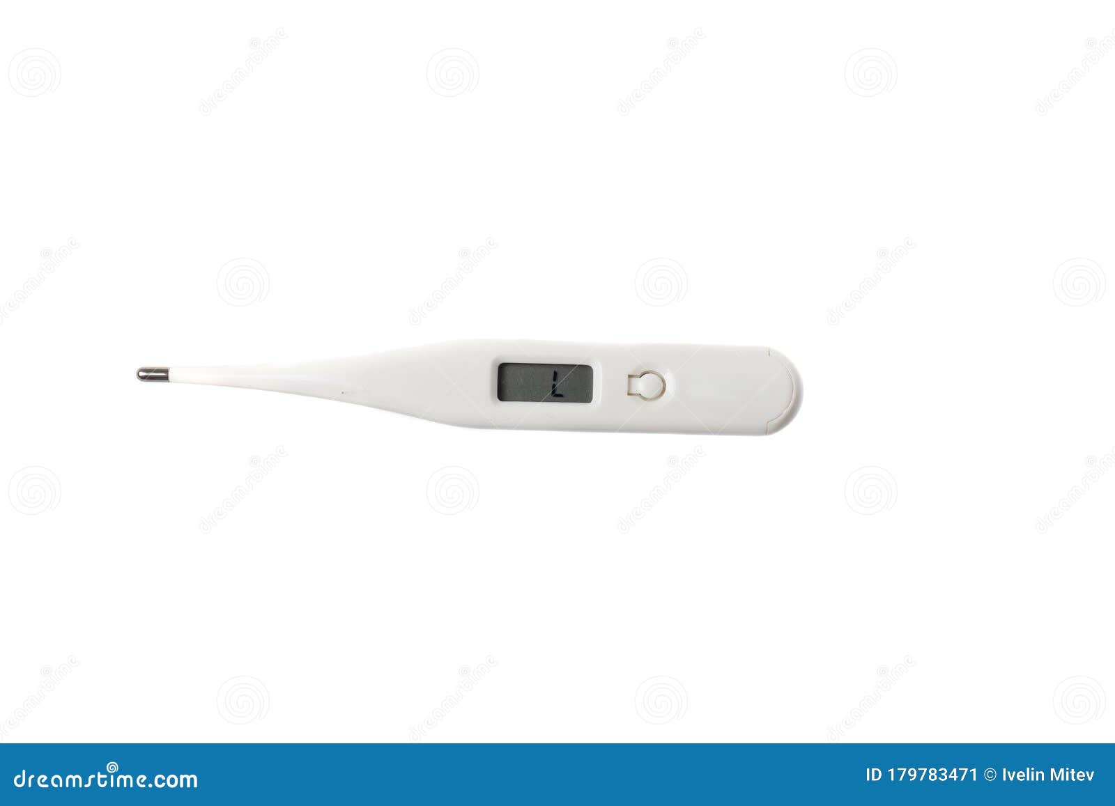 White Digital Thermometer with a Display Showing LOW Temperature ...