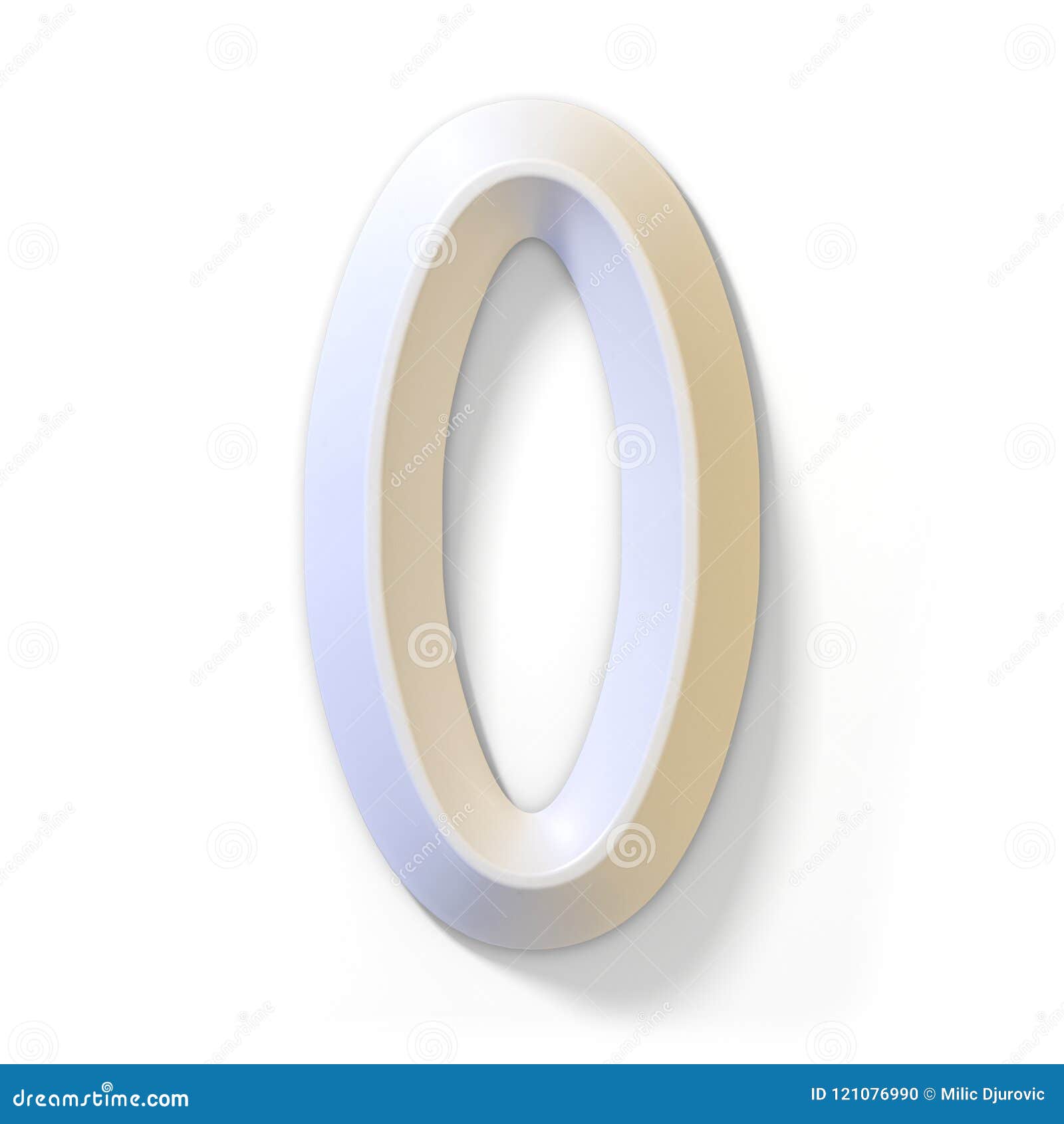 White Dimensional Font Number 0 ZERO 3D Stock Illustration ...