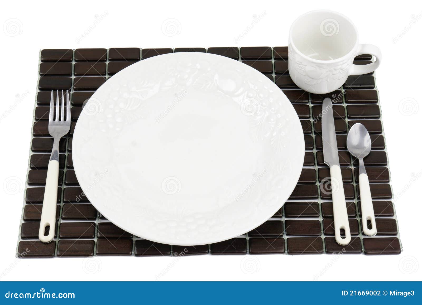 White dinner plate setting stock photo. Image of clean - 21669002