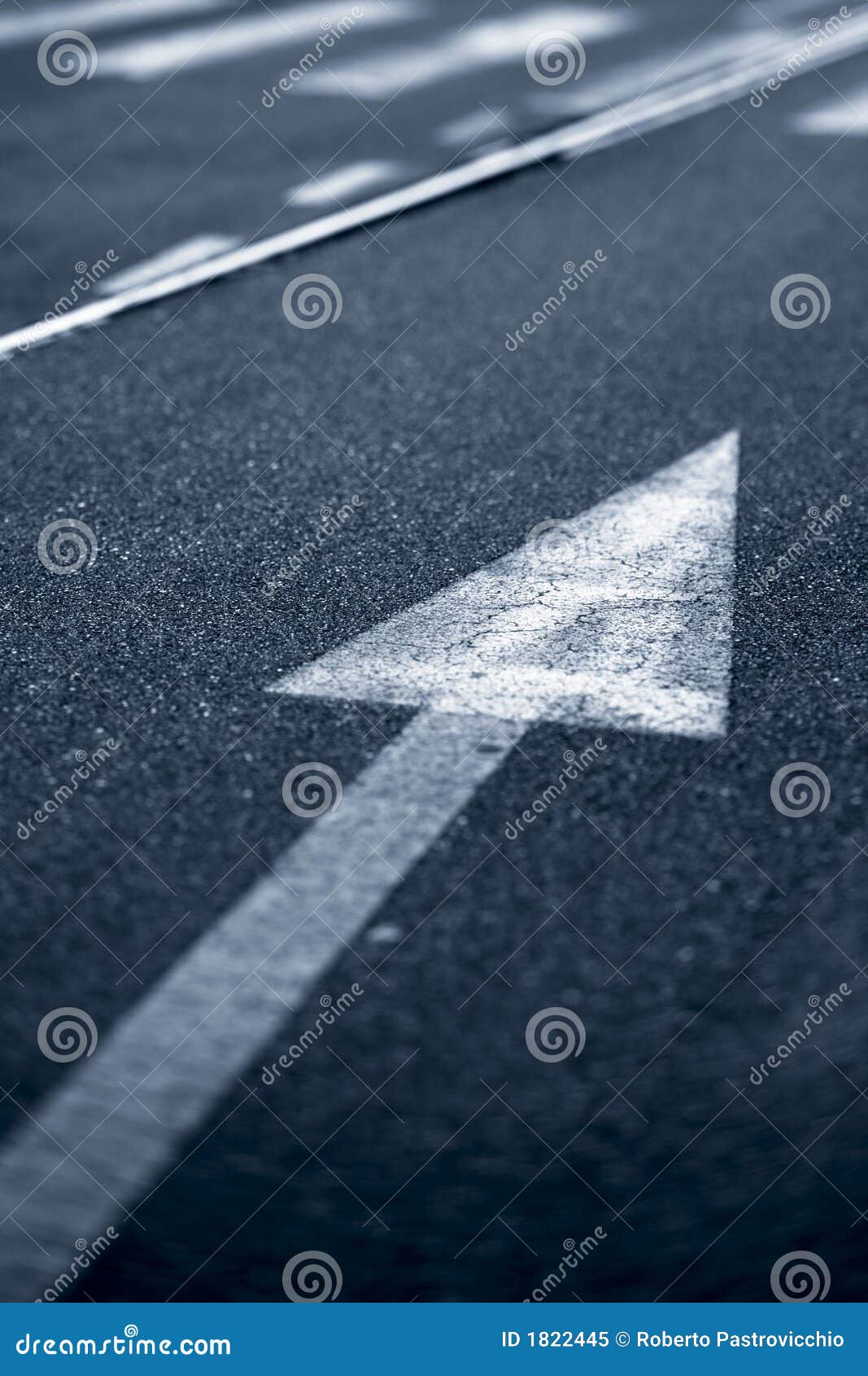 White direction stock image. Image of arrow, pebble, blue - 1822445