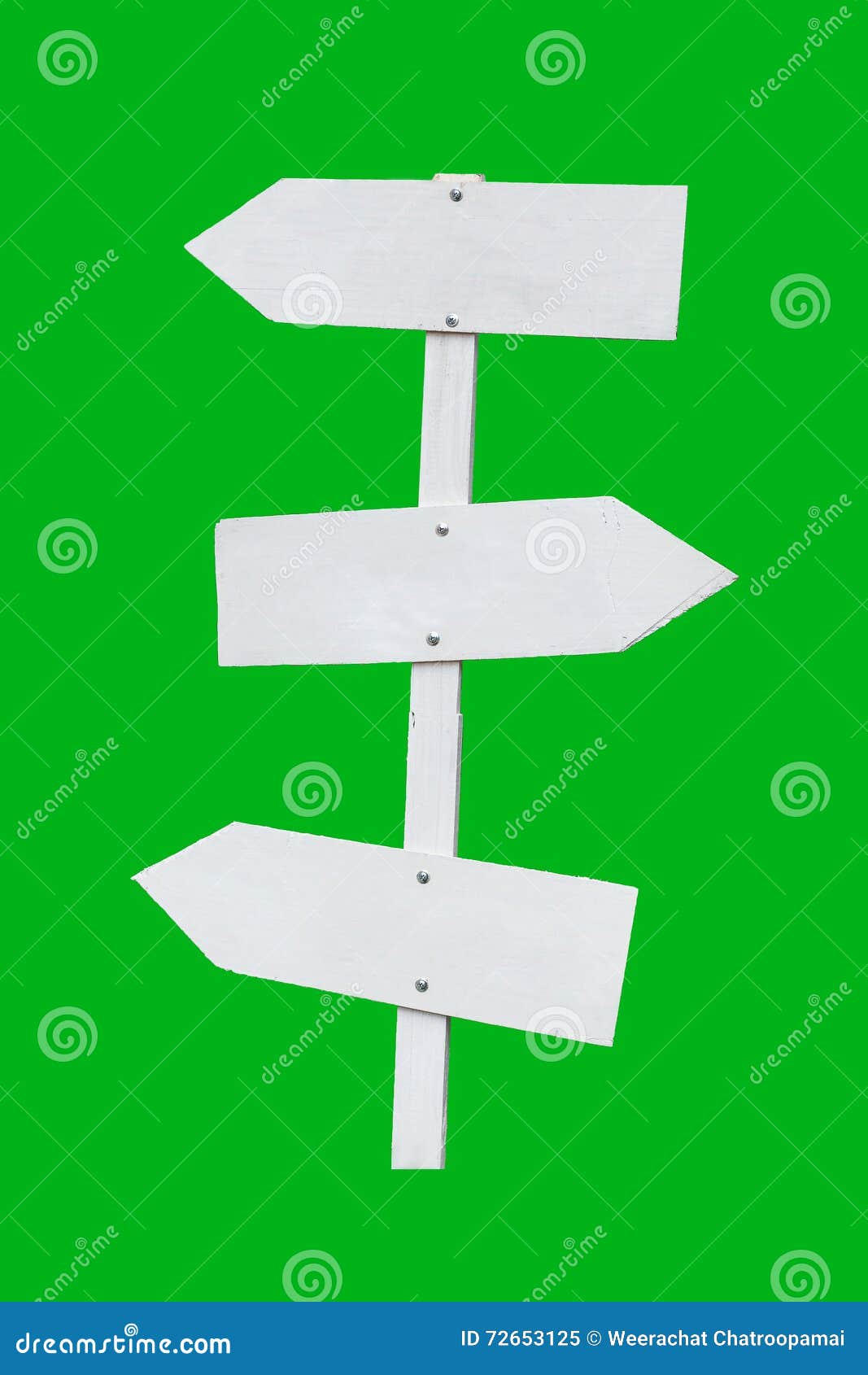 White Direction Sign, Guide Post Stock Image - Image of directional ...