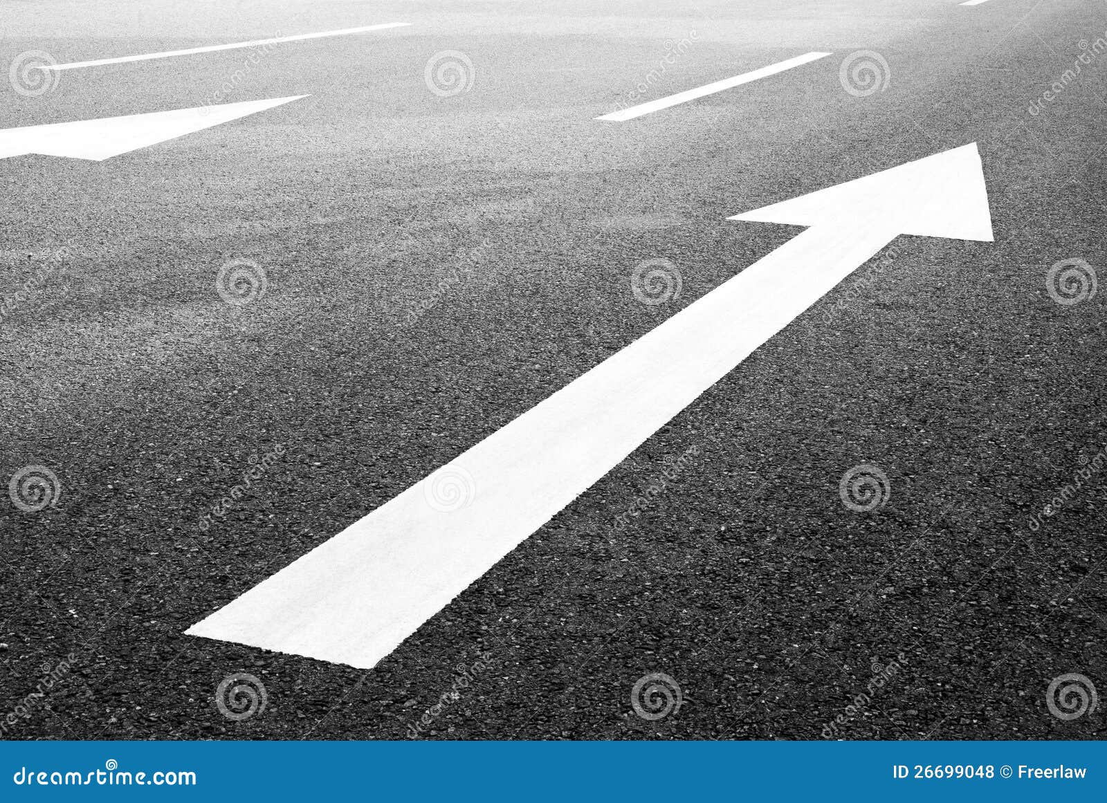 White directional arrow stock photo. Image of arrow, asphalt - 26699048