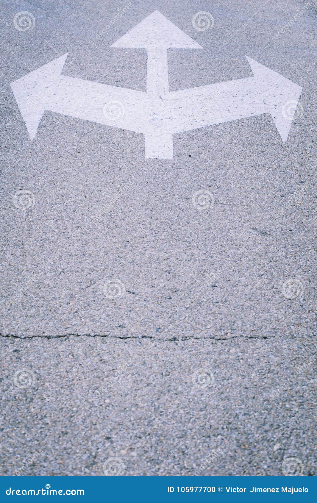 White Directional Arrow on Asphalt Stock Photo - Image of black, right ...