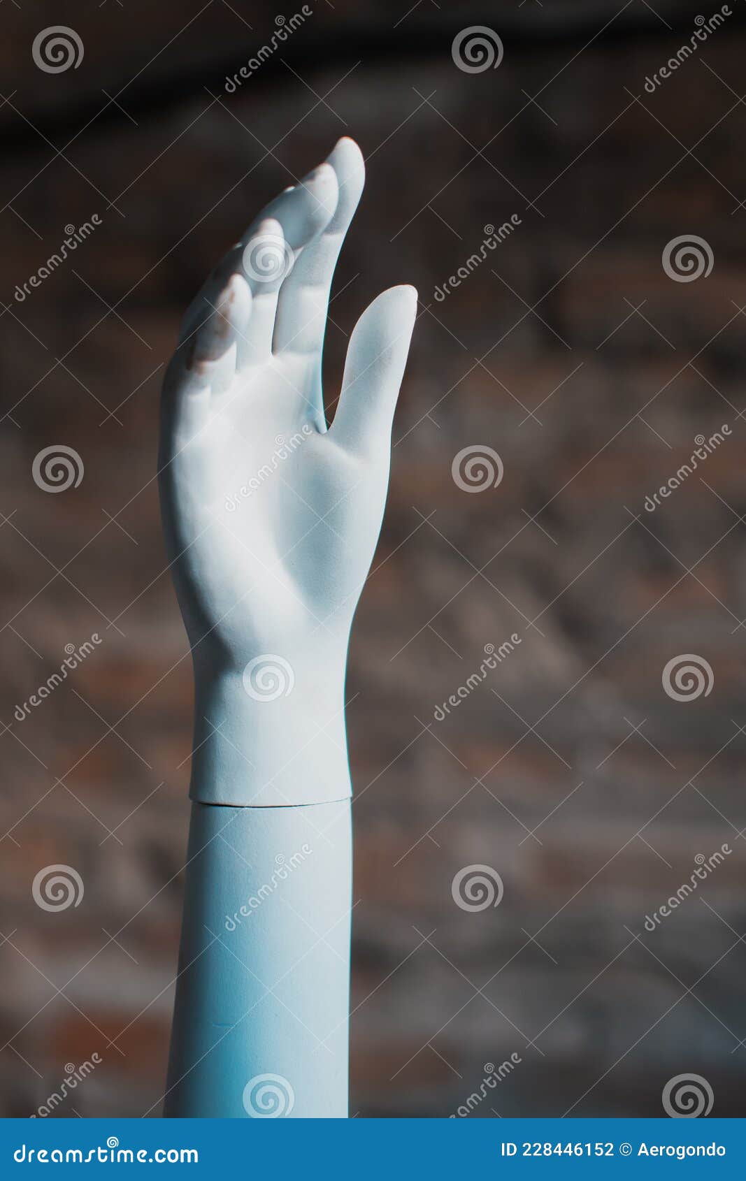 White Display Model Mannequin Hand Stock Photo - Image of brick, design ...