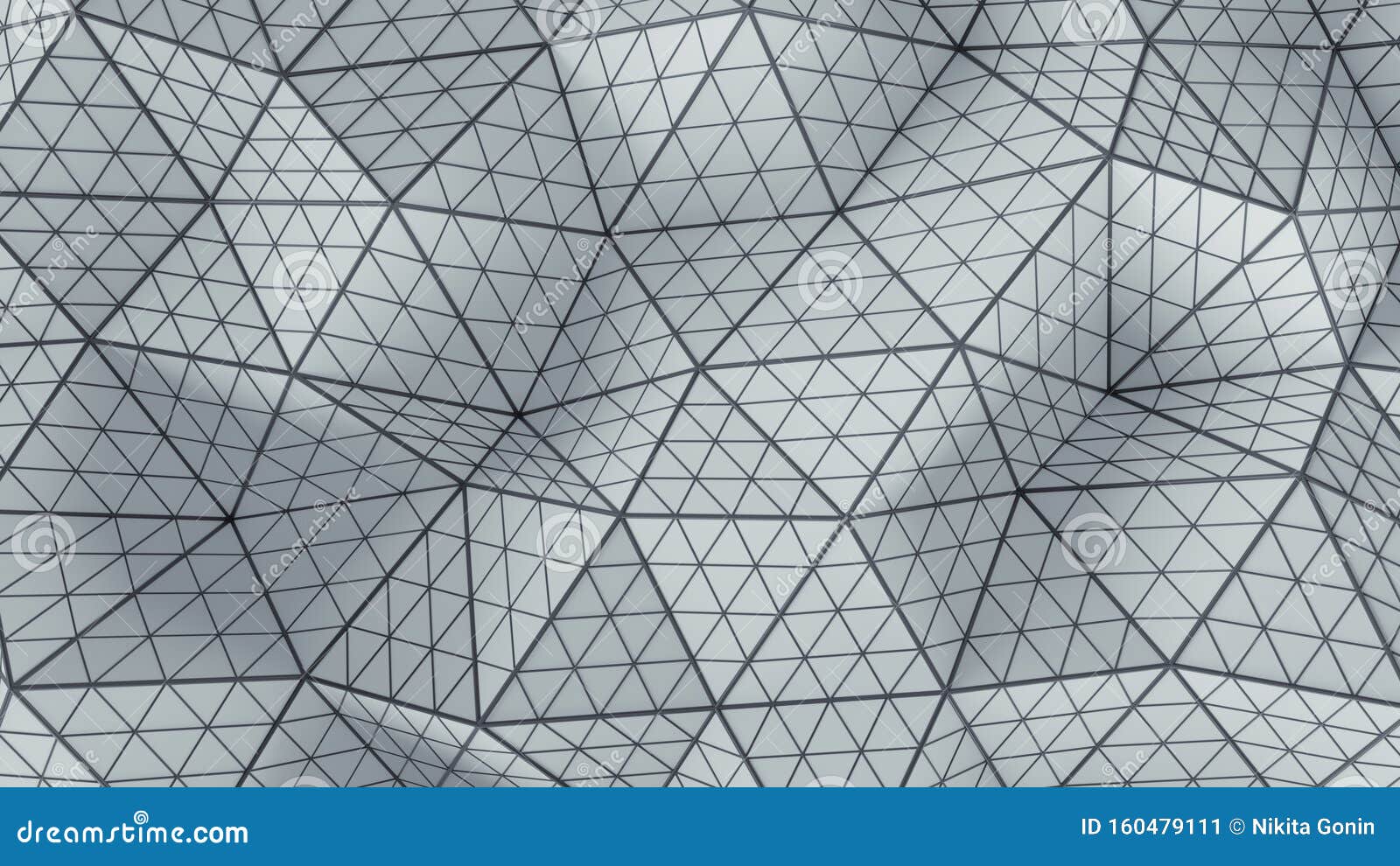 White Distorted Low Poly Shape 3D Render Stock Illustration ...