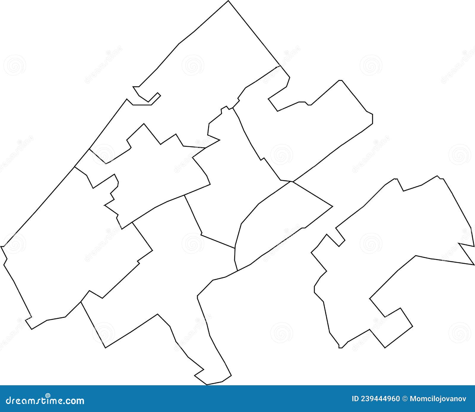 White Districts Map of the HAGUE, NETHERLANDS Stock Vector ...