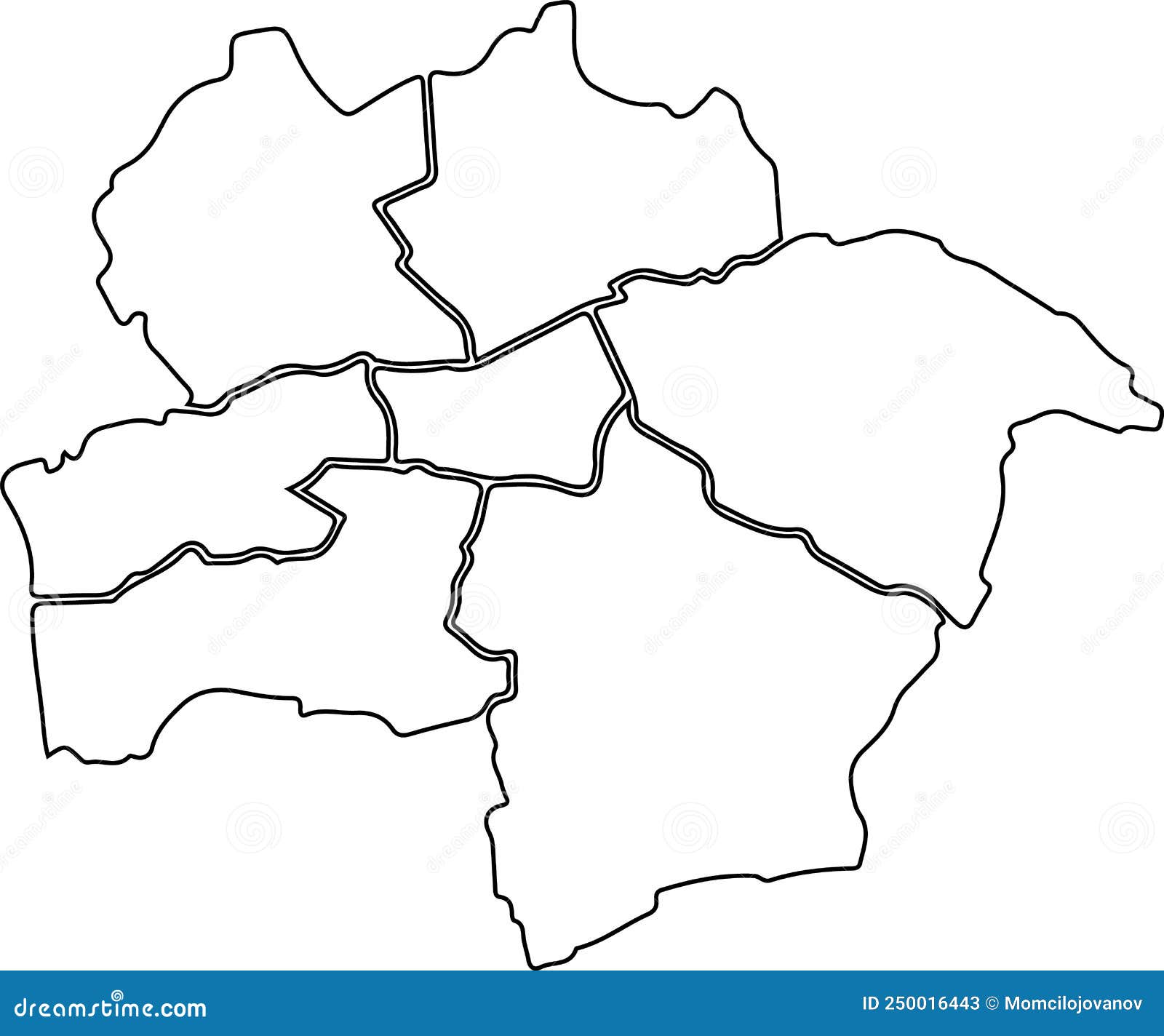 White Districts Map of HAMM, GERMANY Stock Vector - Illustration of ...