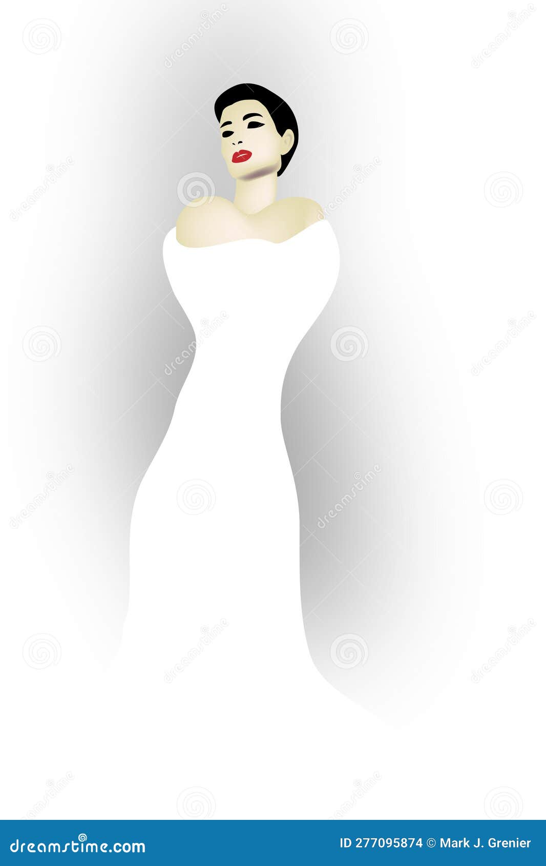 A Lady Charms with Hidden Arms Stock Illustration - Illustration of ...